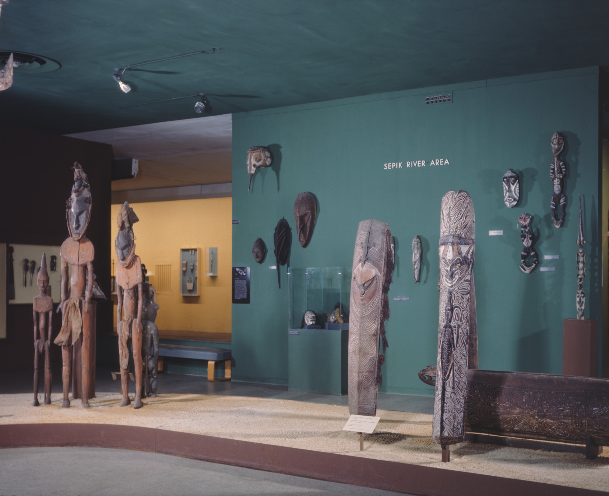 Installation view of the "Sepik River" section of the exhibition, "Arts ...
