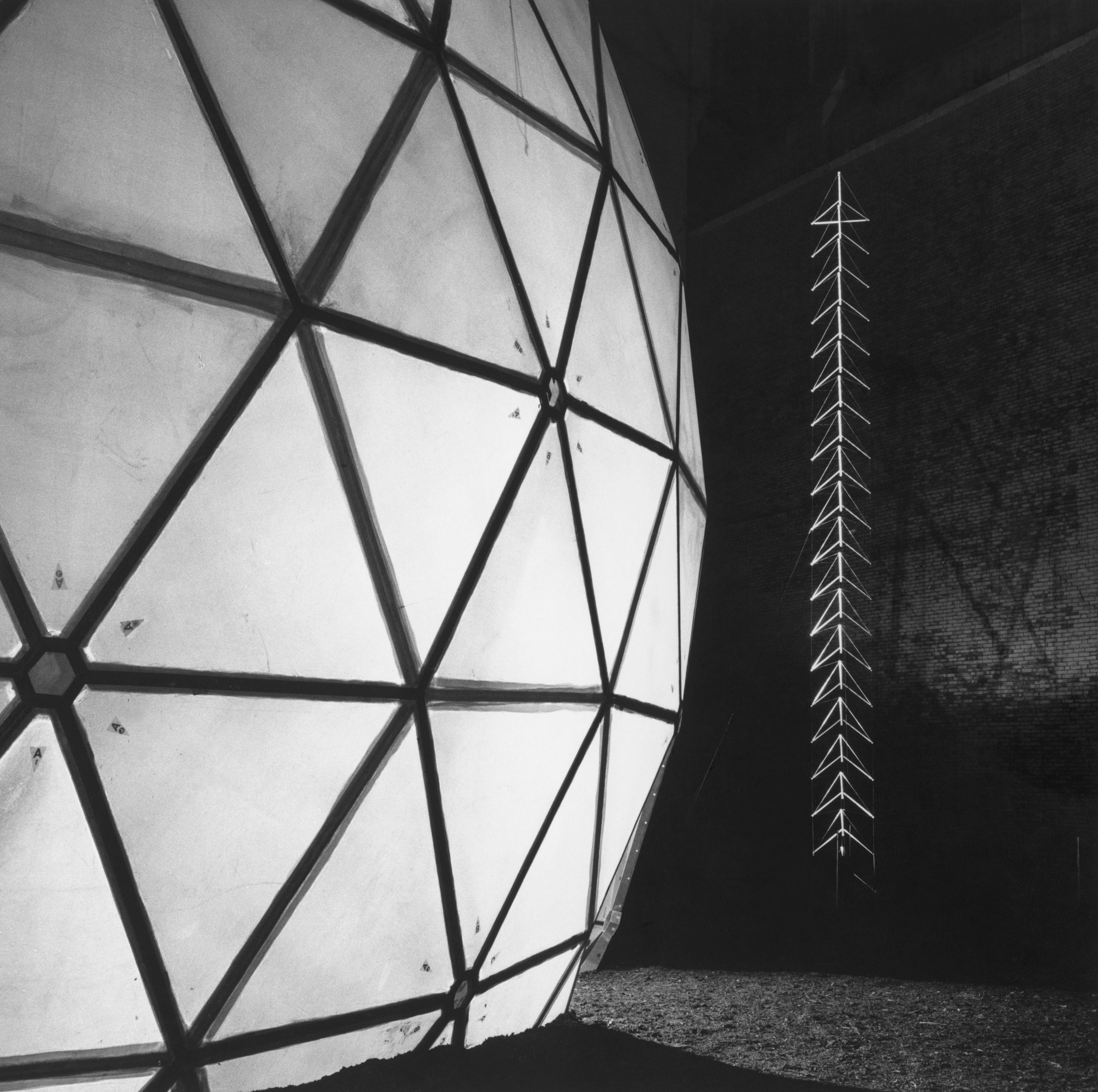 Installation view of the exhibition "Three Structures by Buckminster Fuller" | MoMA
