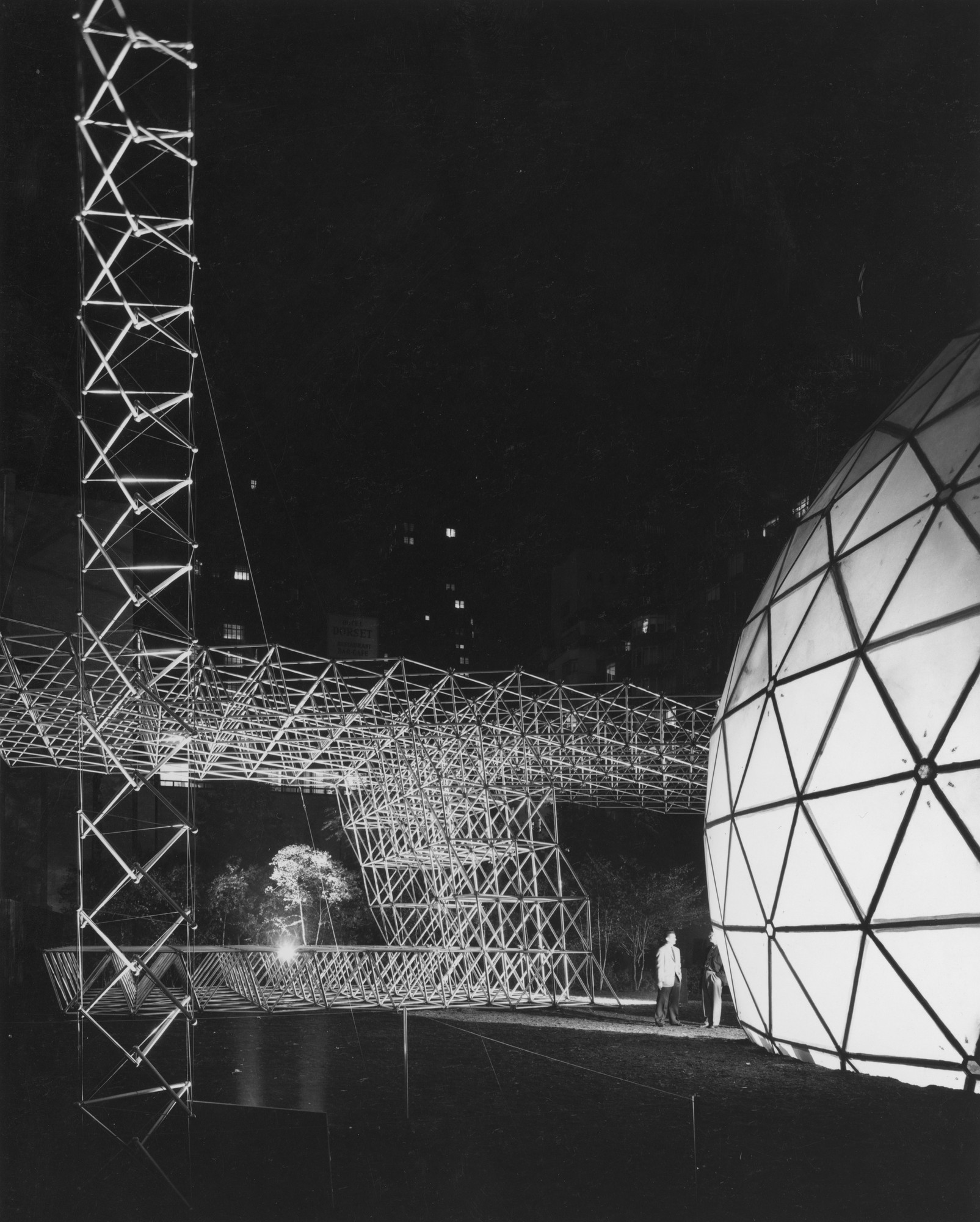Installation view of the exhibition "Three Structures by Buckminster Fuller" | MoMA