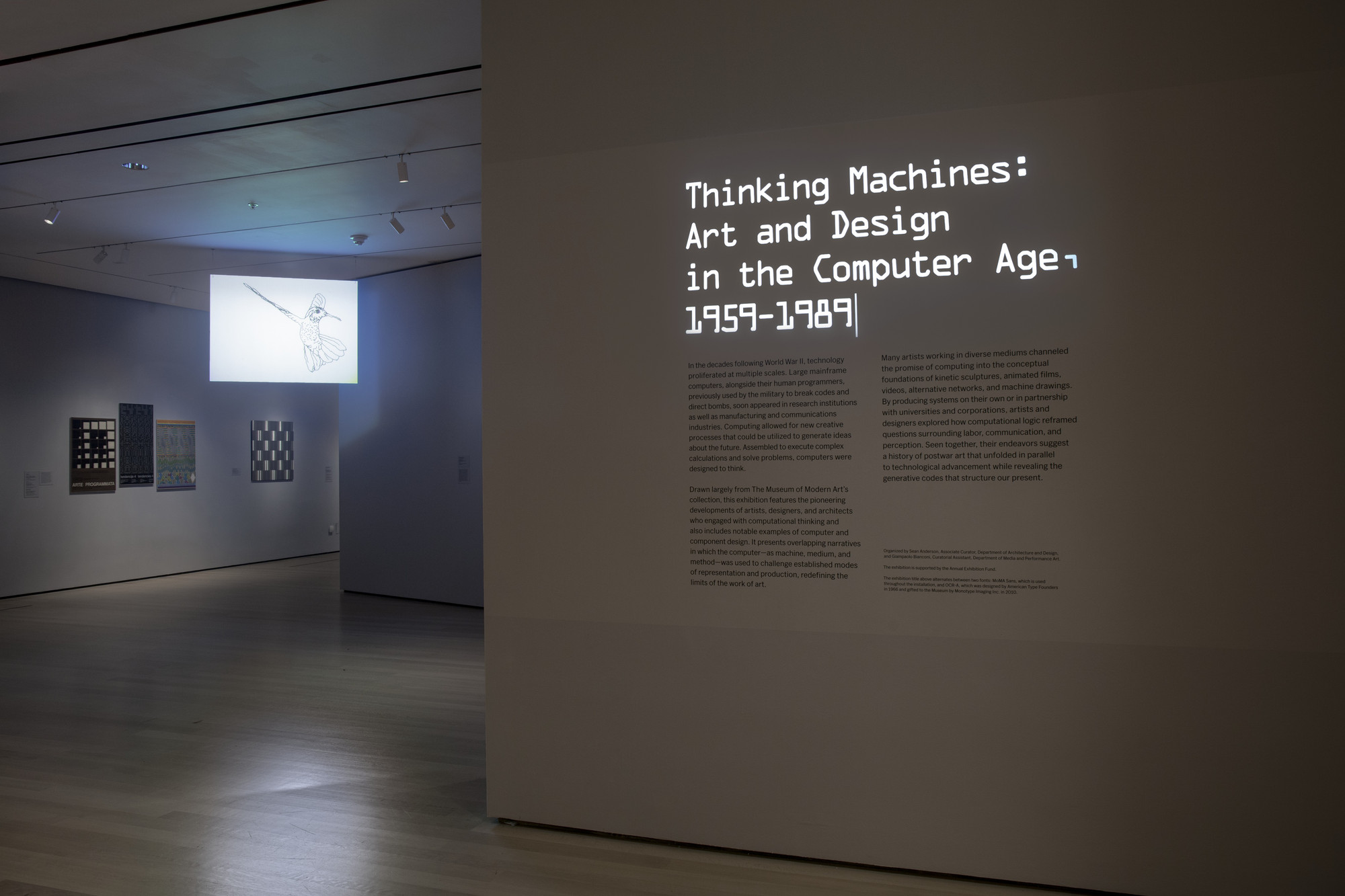 Installation view of the exhibition "Thinking Machines: Art and Design ...