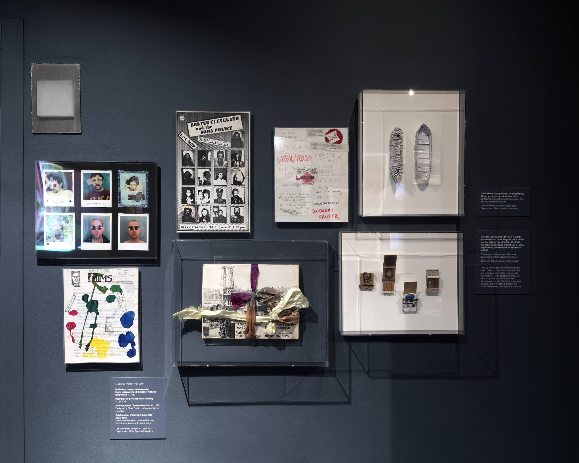 Installation view of the exhibition "Club 57: Film, Performance, and ...