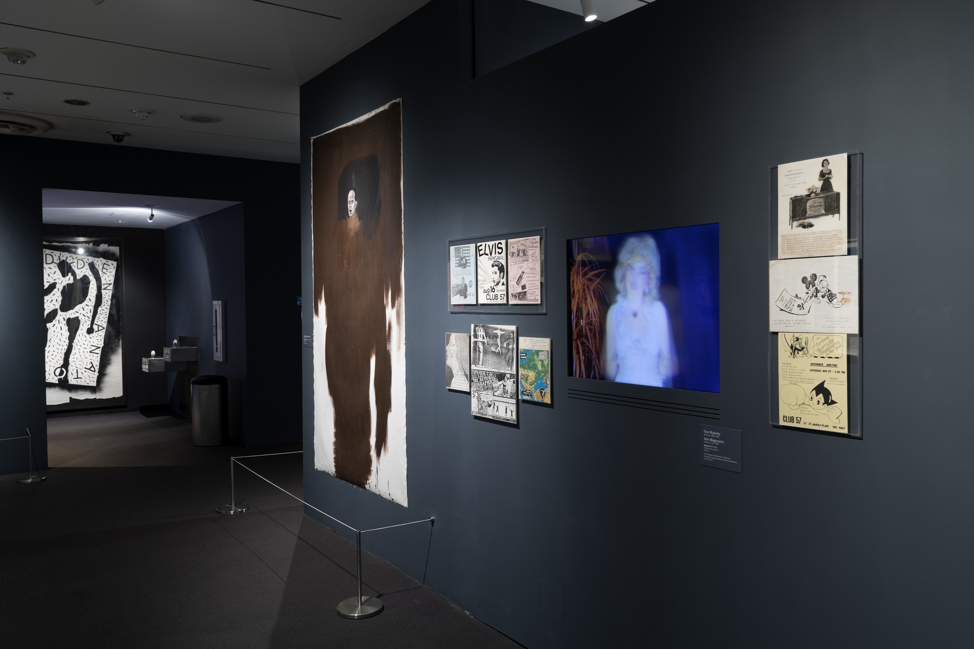 Installation view of the exhibition "Club 57: Film, Performance, and ...