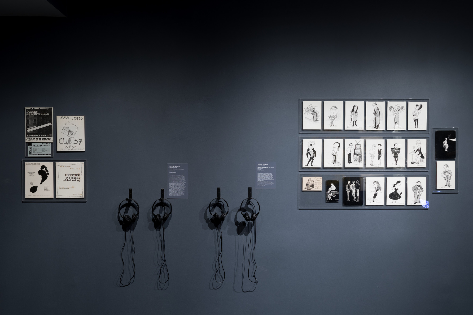 Installation view of the exhibition "Club 57: Film, Performance, and ...