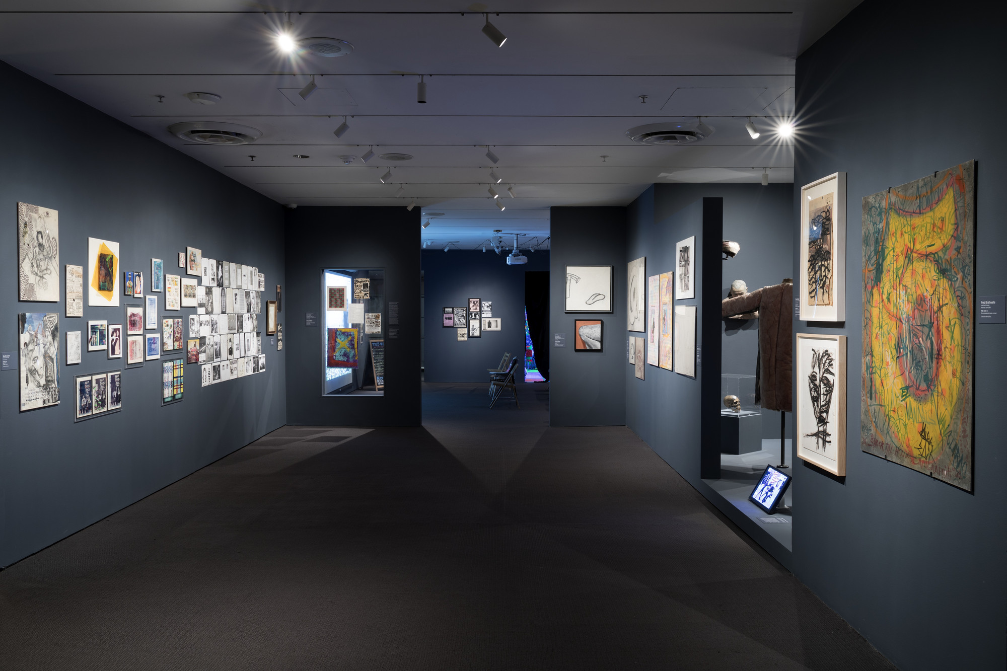 Installation view of the exhibition "Club 57: Film, Performance, and ...