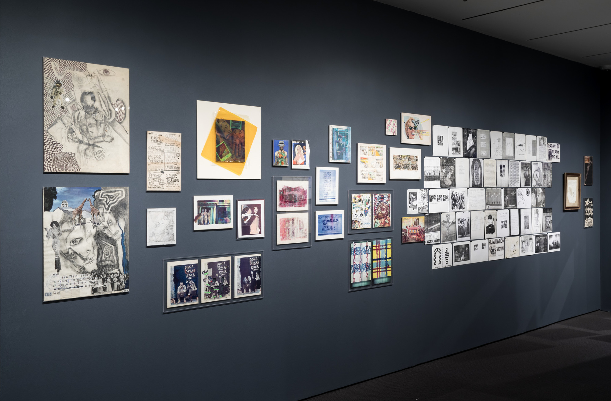 Installation view of the exhibition "Club 57: Film, Performance, and ...