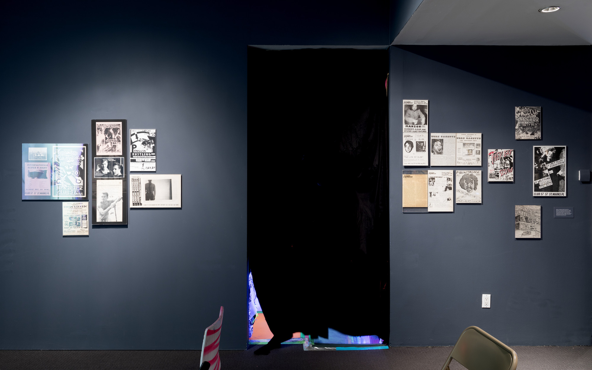 Installation view of the exhibition "Club 57: Film, Performance, and ...