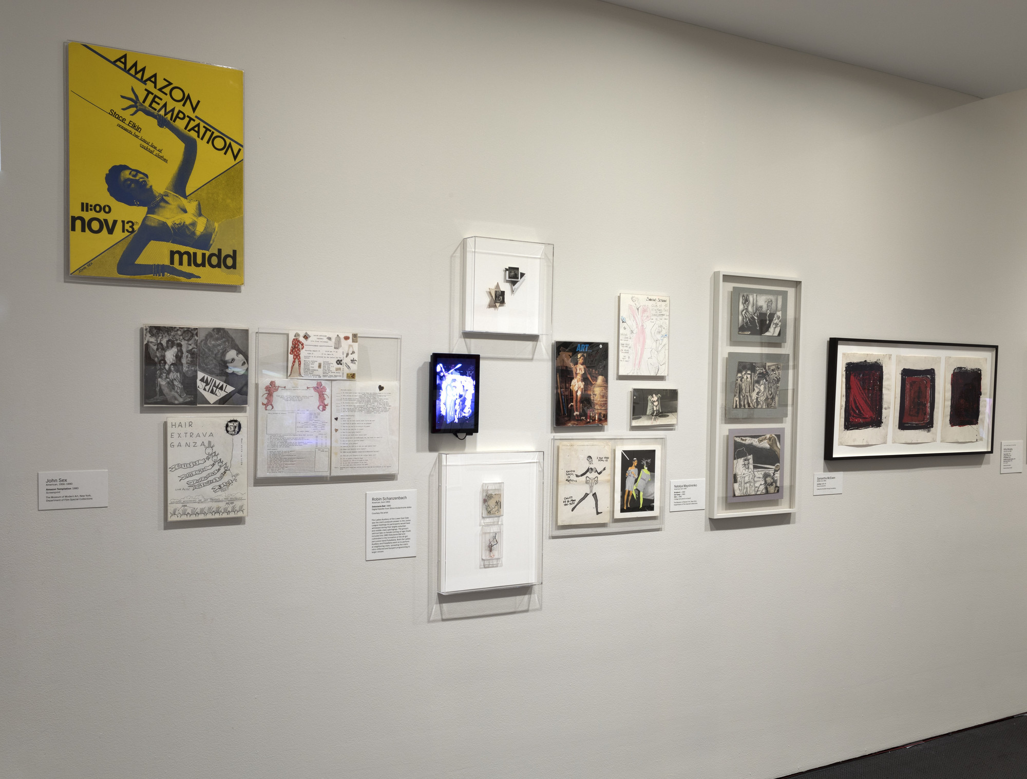 Installation view of the exhibition "Club 57: Film, Performance, and ...