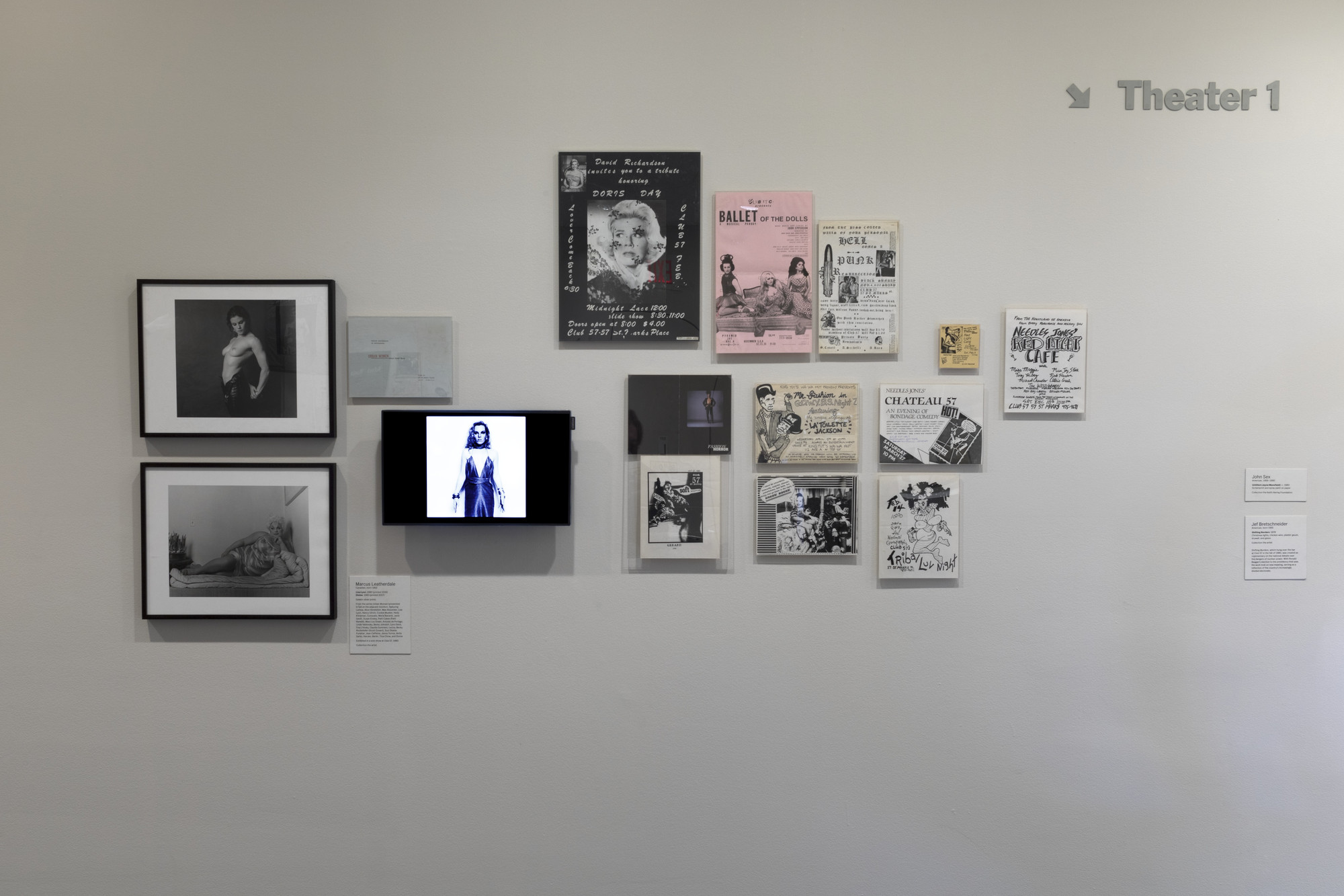 Installation view of the exhibition "Club 57: Film, Performance, and ...