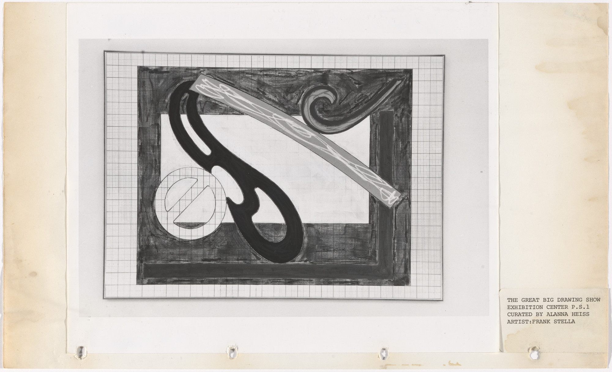 Installation view of work by Frank Stella in the P.S. 1 exhibition, "A ...
