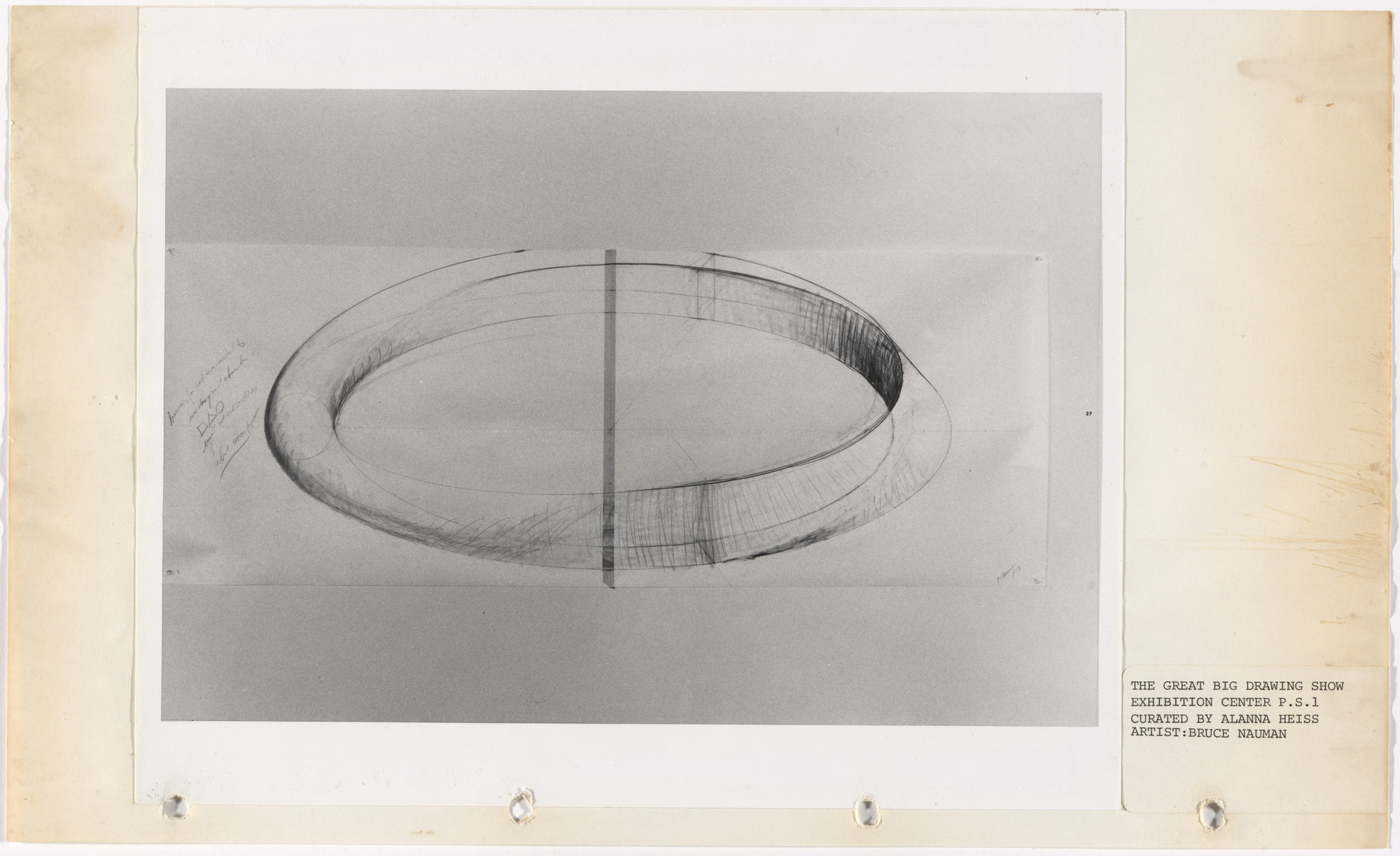 Installation view of work by Bruce Nauman in the P.S. 1 exhibition, "A ...