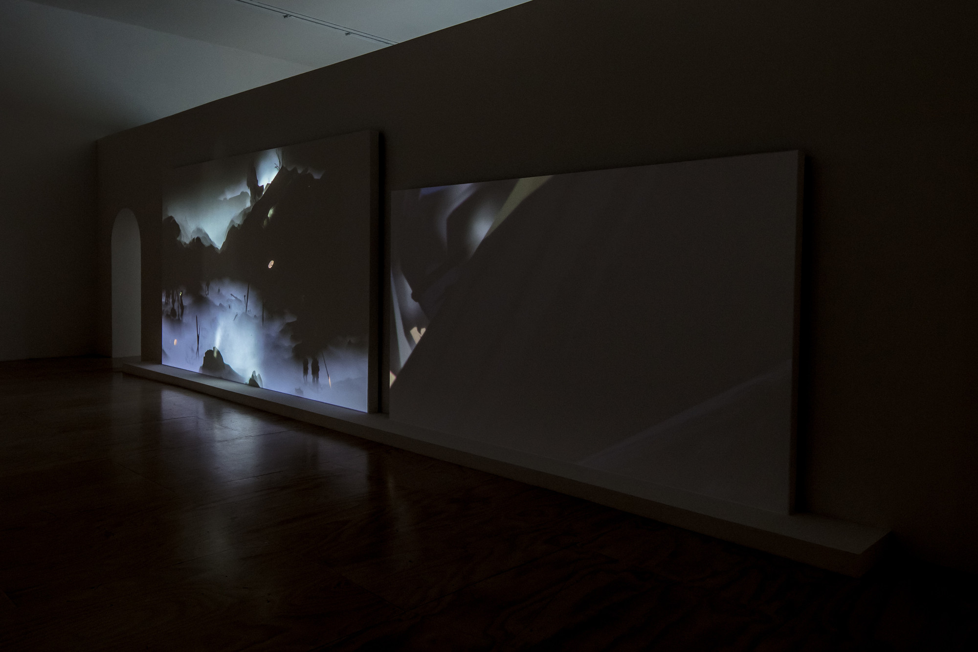 Installation view of the exhibition "Ian Cheng: Emissaries" | MoMA