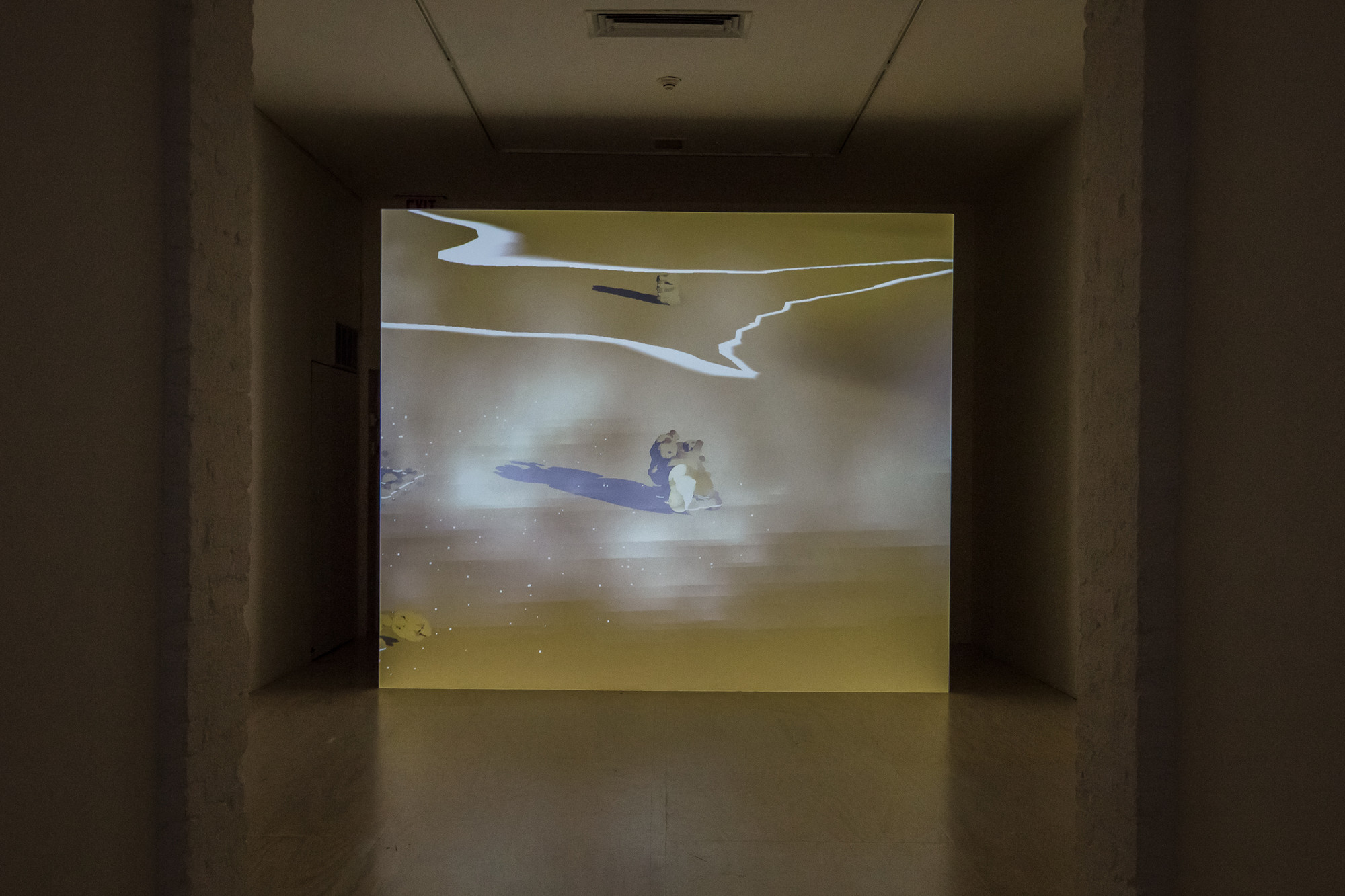 Installation view of the exhibition "Ian Cheng: Emissaries" | MoMA