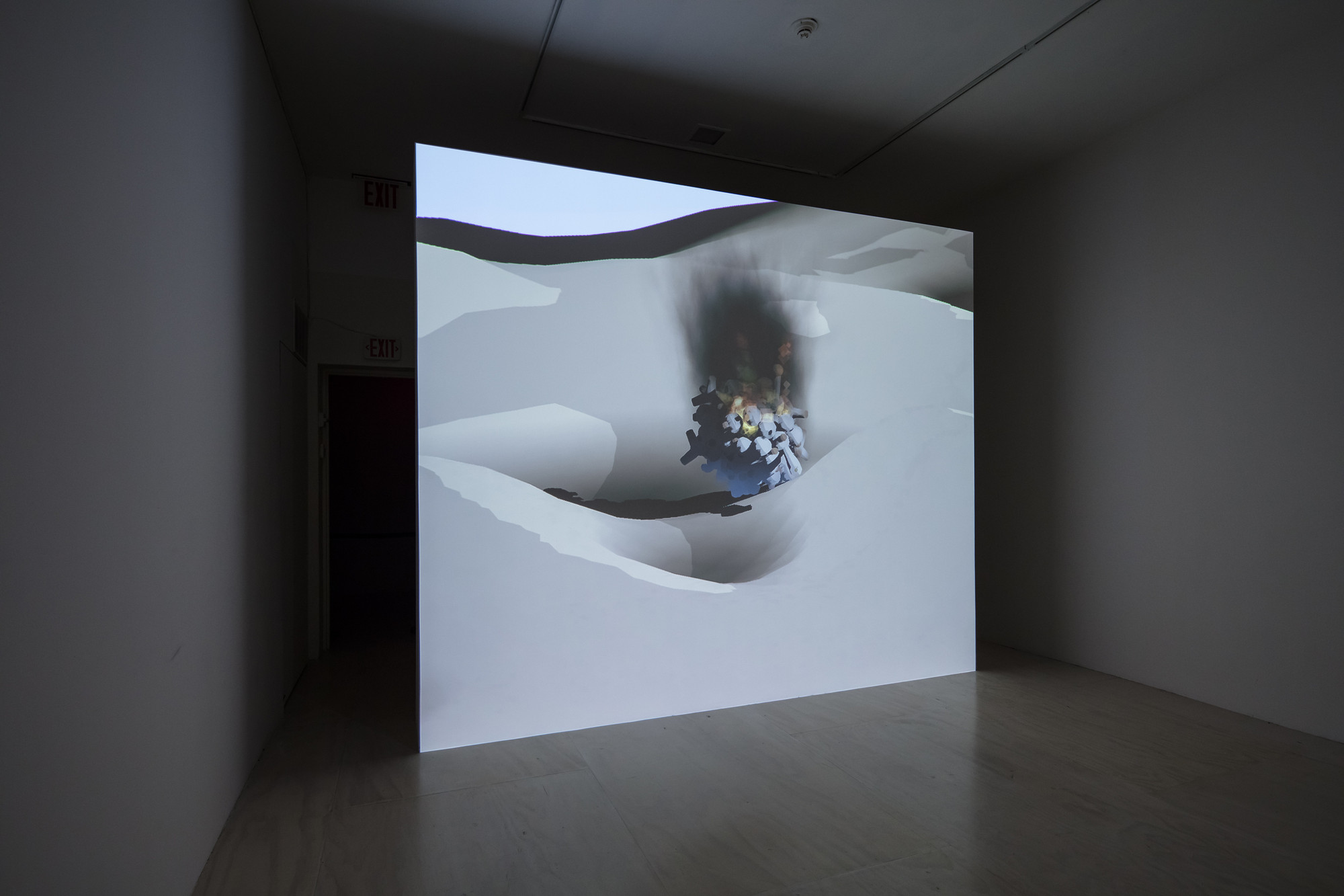 Installation view of the exhibition "Ian Cheng: Emissaries" | MoMA