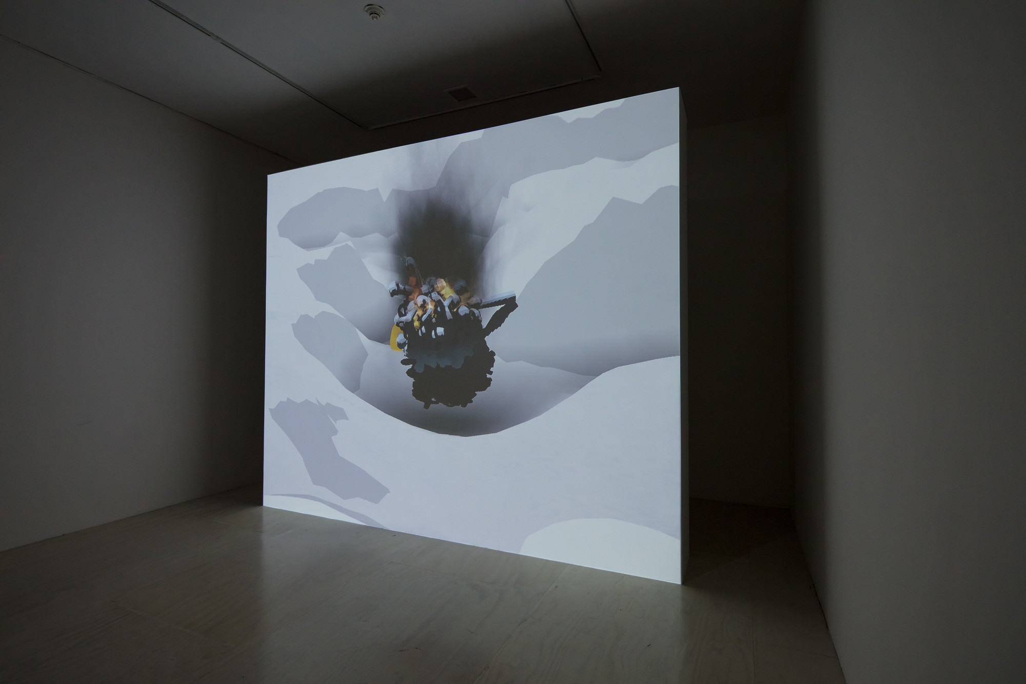 Installation view of the exhibition "Ian Cheng: Emissaries" | MoMA