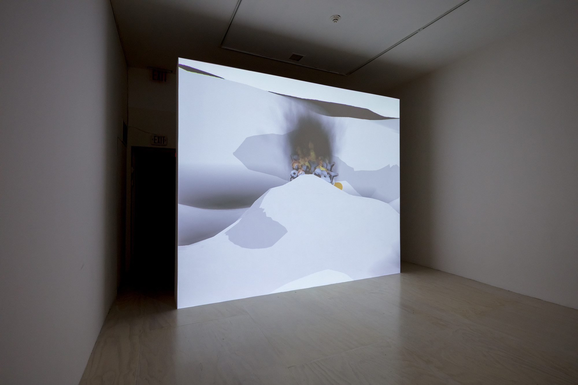 Installation view of the exhibition "Ian Cheng: Emissaries" | MoMA