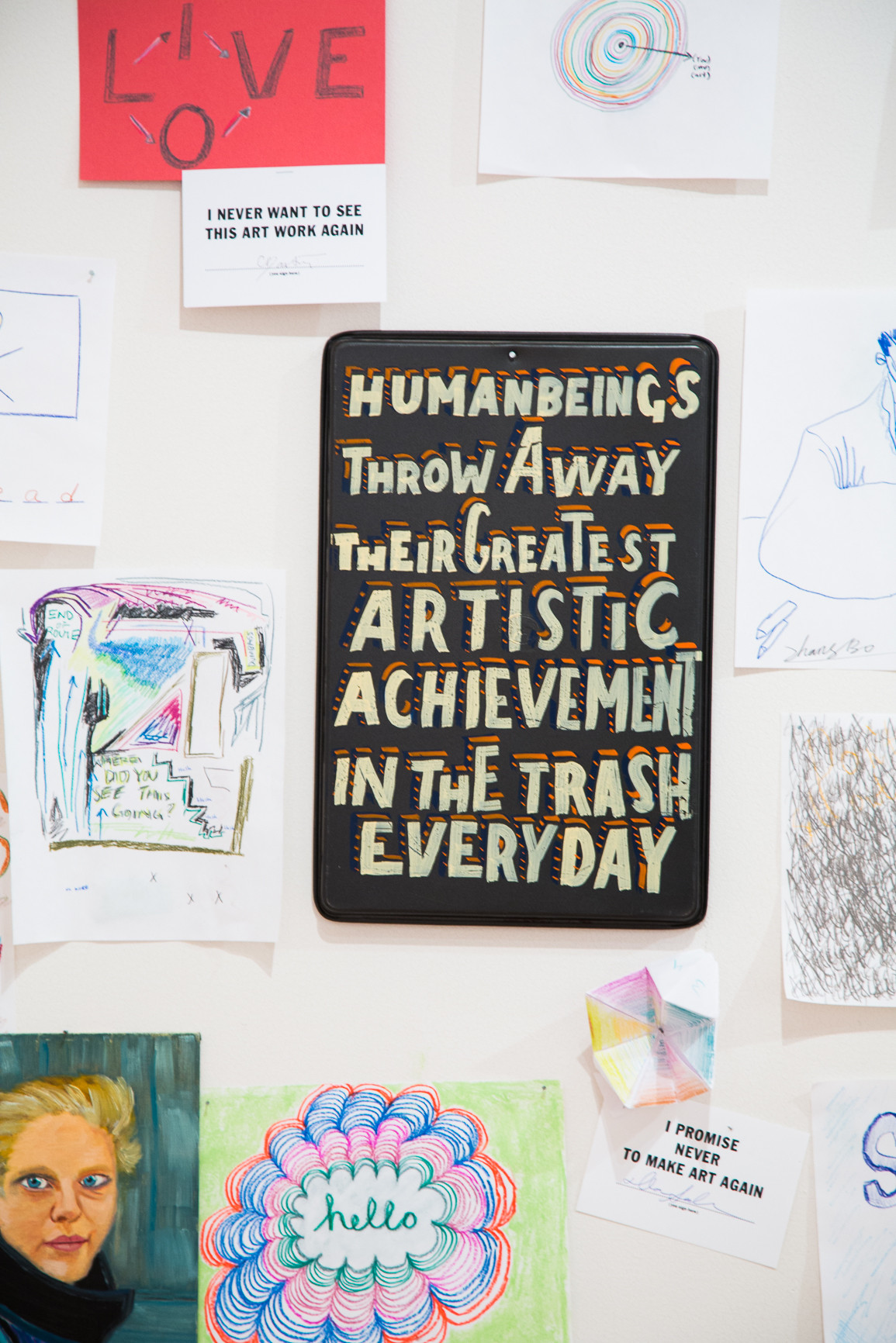 Installation view of the exhibition "Bob and Roberta Smith: Art Amnesty ...