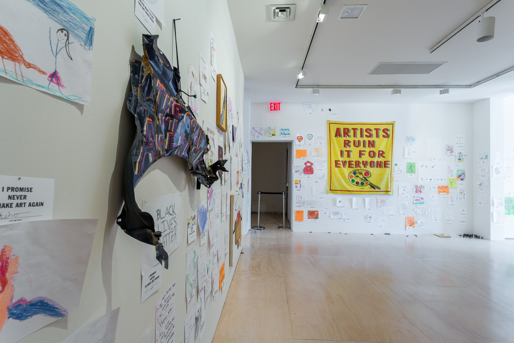Installation view of the exhibition "Bob and Roberta Smith: Art Amnesty ...