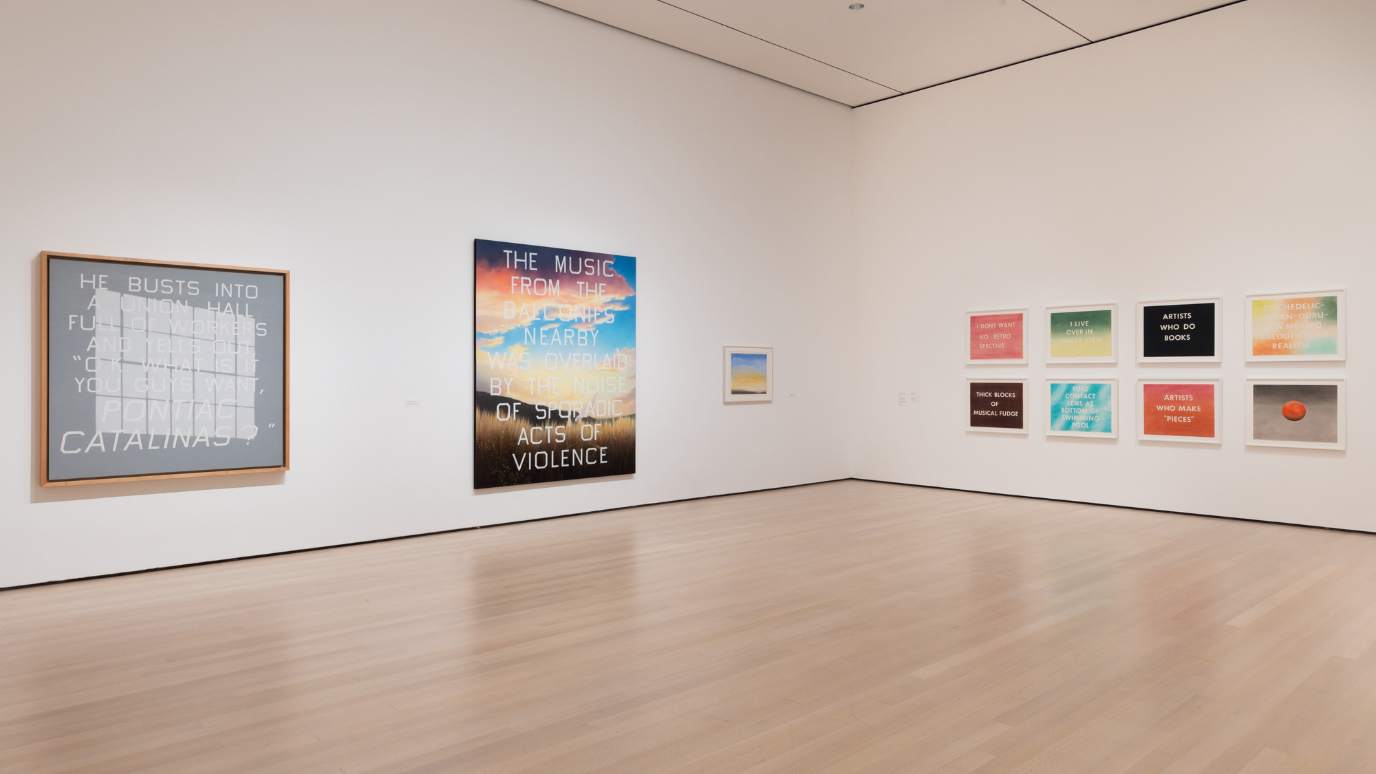 Installation view of the exhibition “ED RUSCHA / NOW THEN" | MoMA