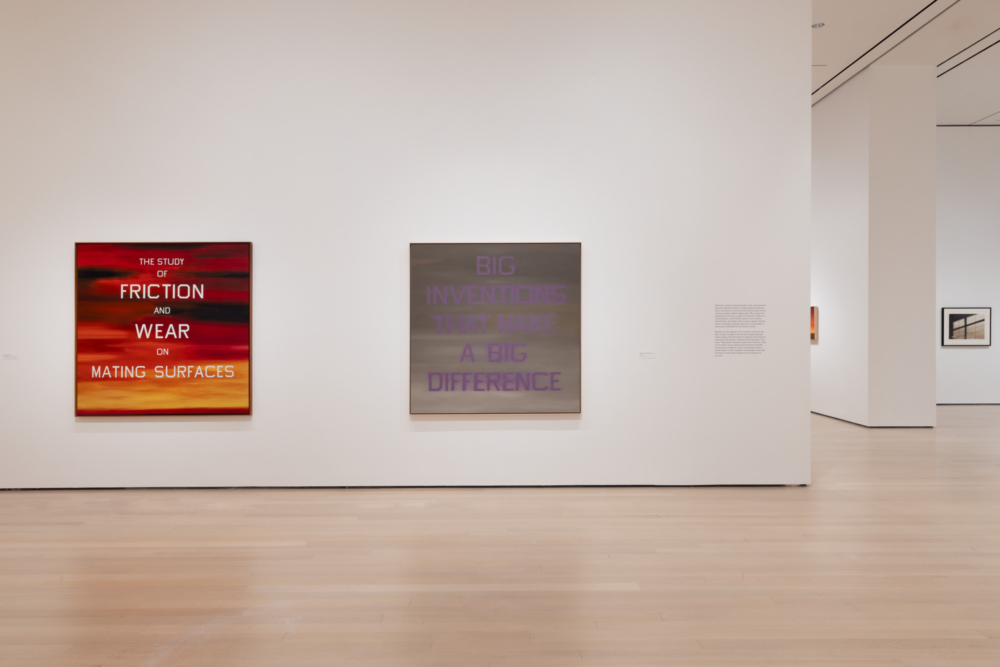 Installation view of the exhibition “ED RUSCHA / NOW THEN" | MoMA