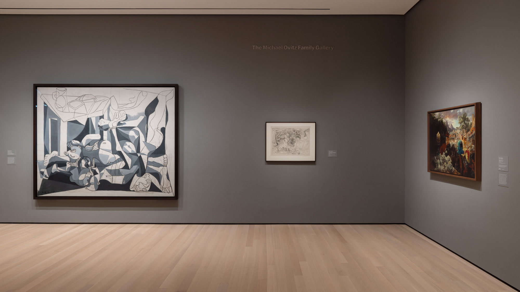 Installation view of the gallery "Responding to War" in the exhibition ...