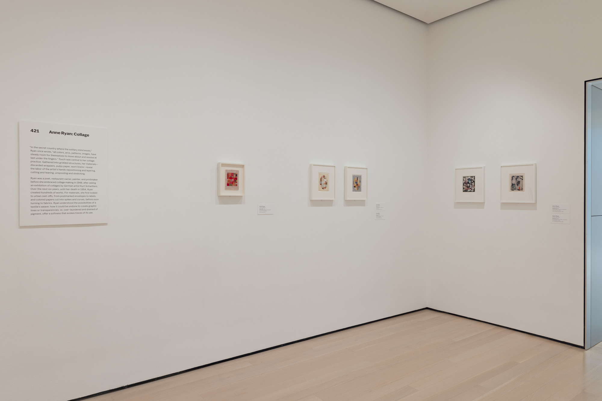 Installation view of the gallery "Anne Ryan: Collage" in the exhibition ...