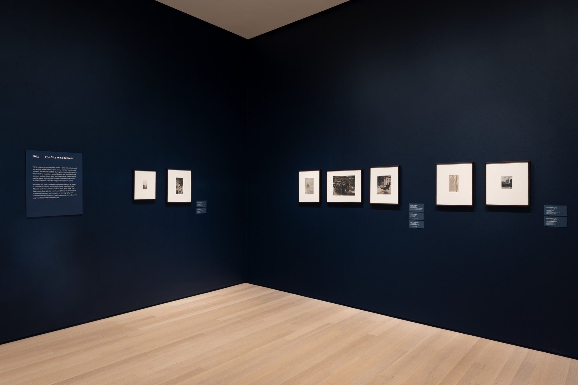 Installation view of the gallery "The City as Spectacle" in the ...