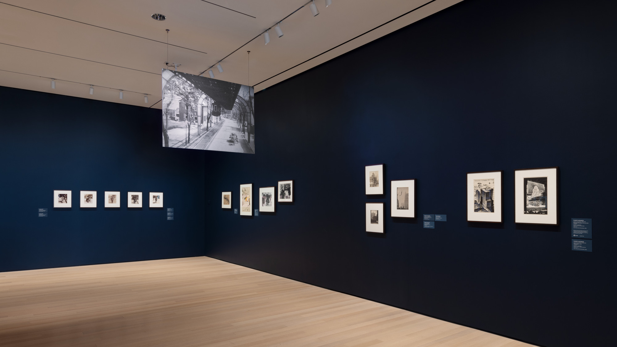 Installation view of the gallery "The City as Spectacle" in the ...