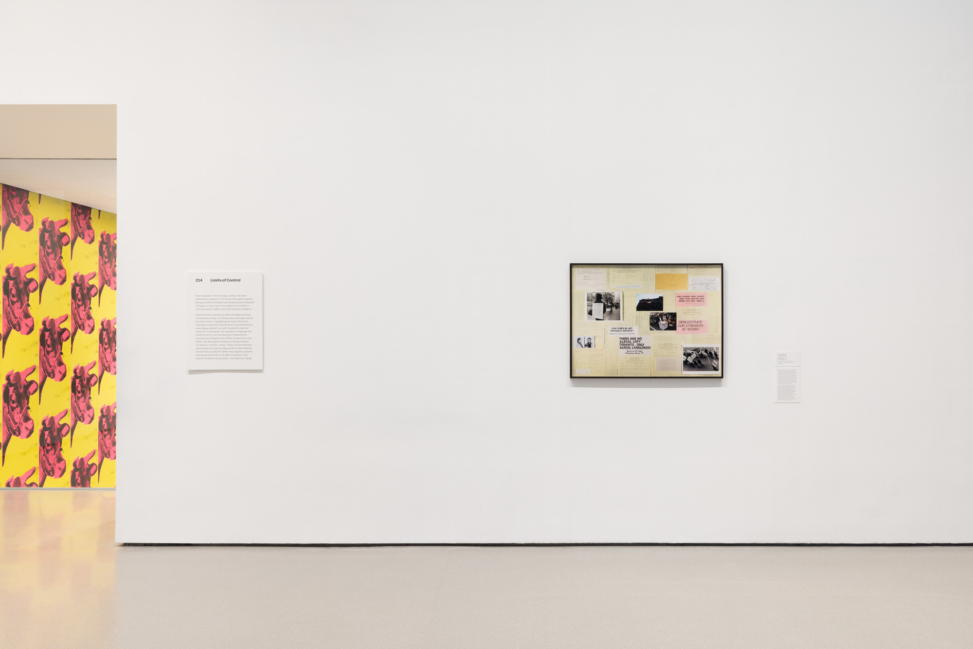 Installation view of the gallery “Limits of Control” in the exhibition ...