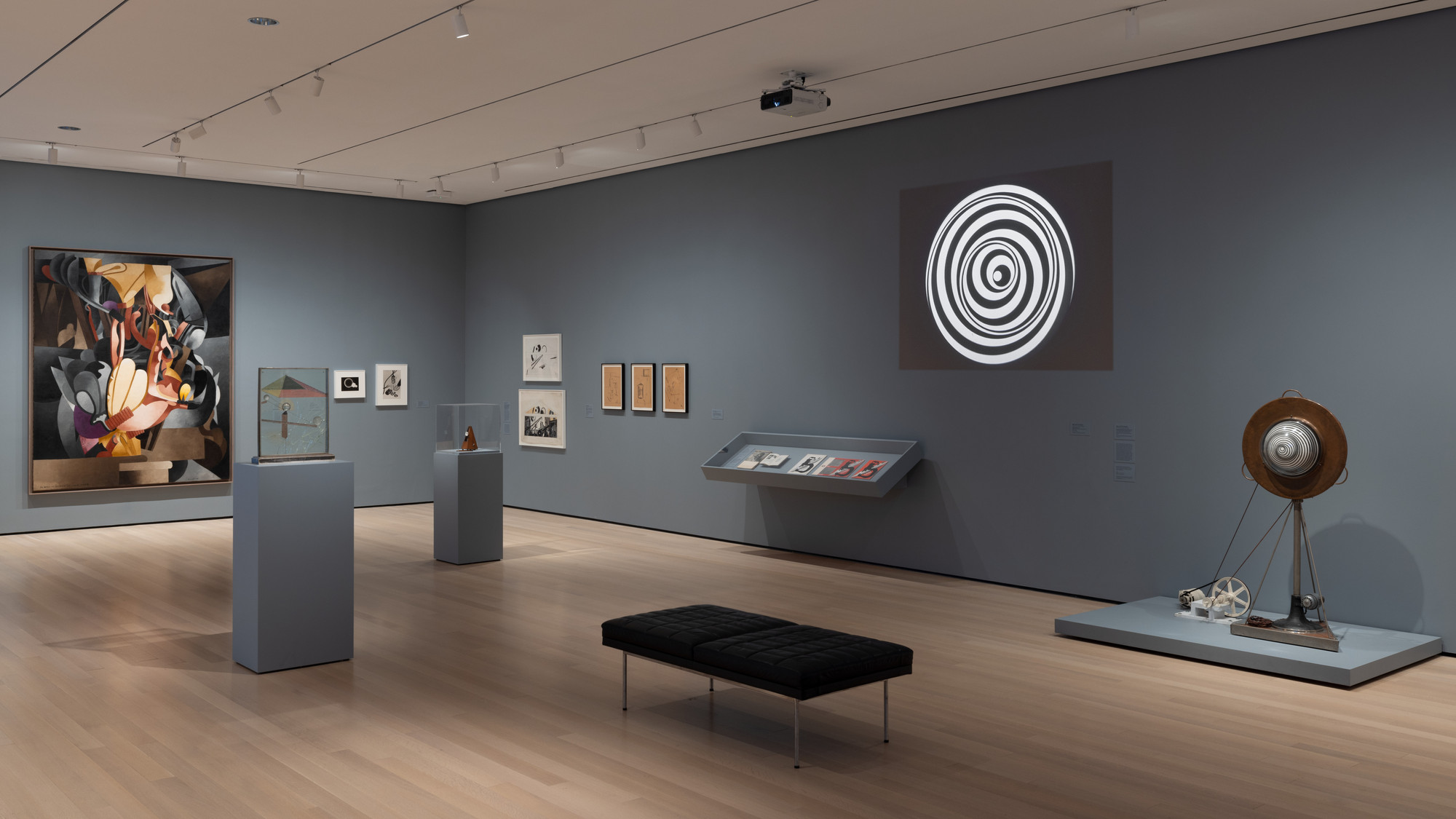 Installation view of the gallery “Living in the Age of the Machine” in ...