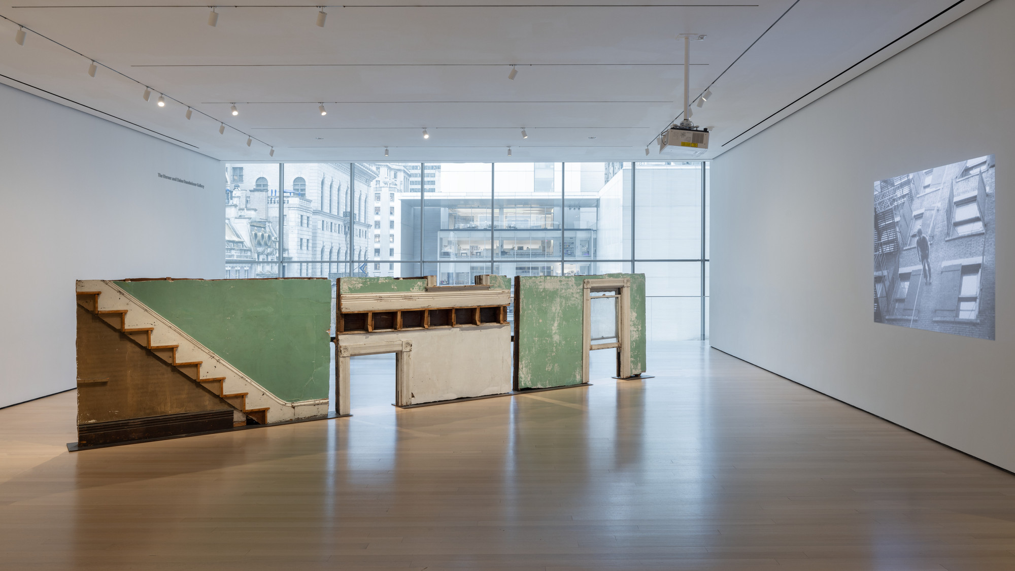 Installation view of the gallery “Trisha Brown / Gordon Matta-Clark” in ...