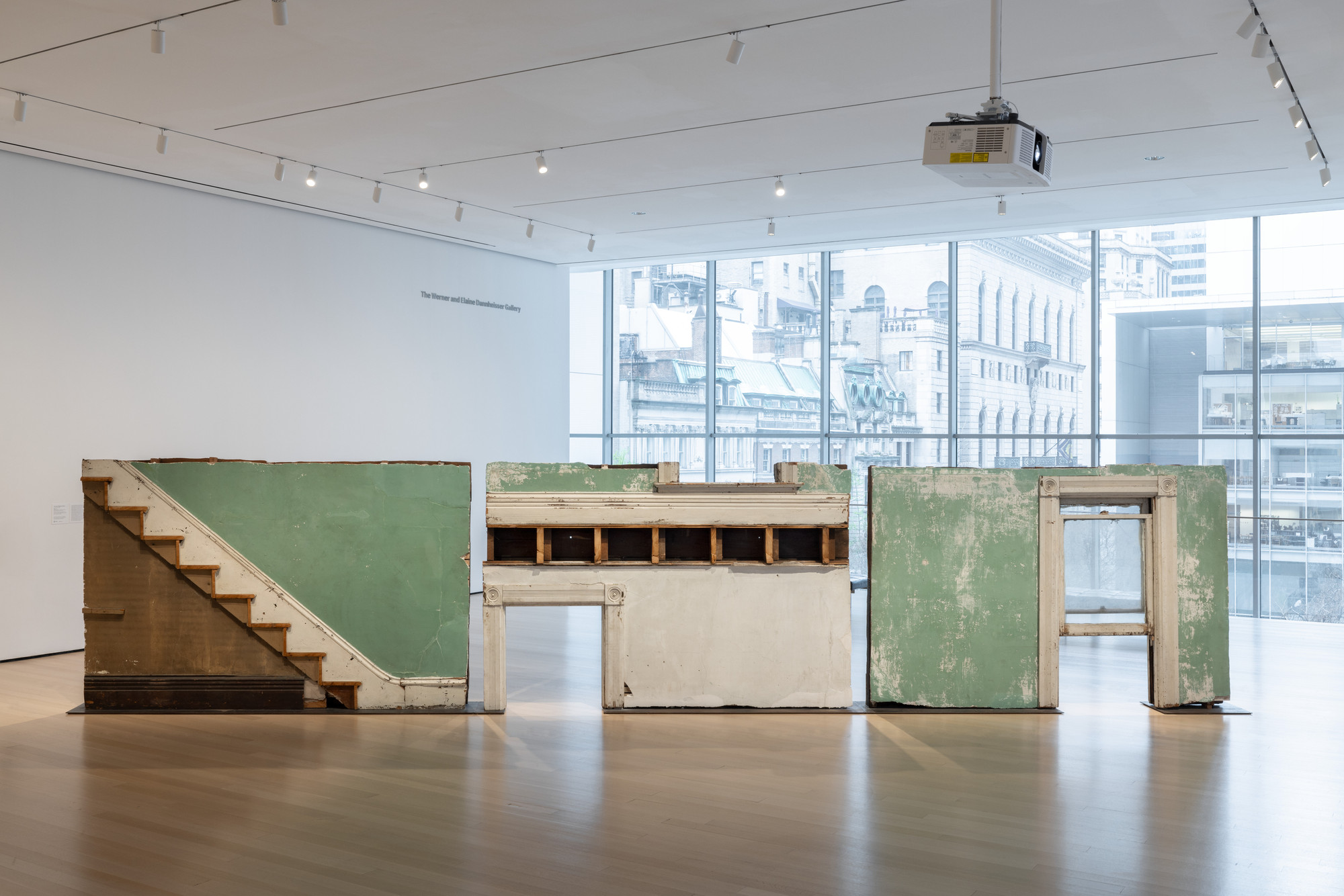 Installation view of the gallery “Trisha Brown / Gordon Matta-Clark” in ...