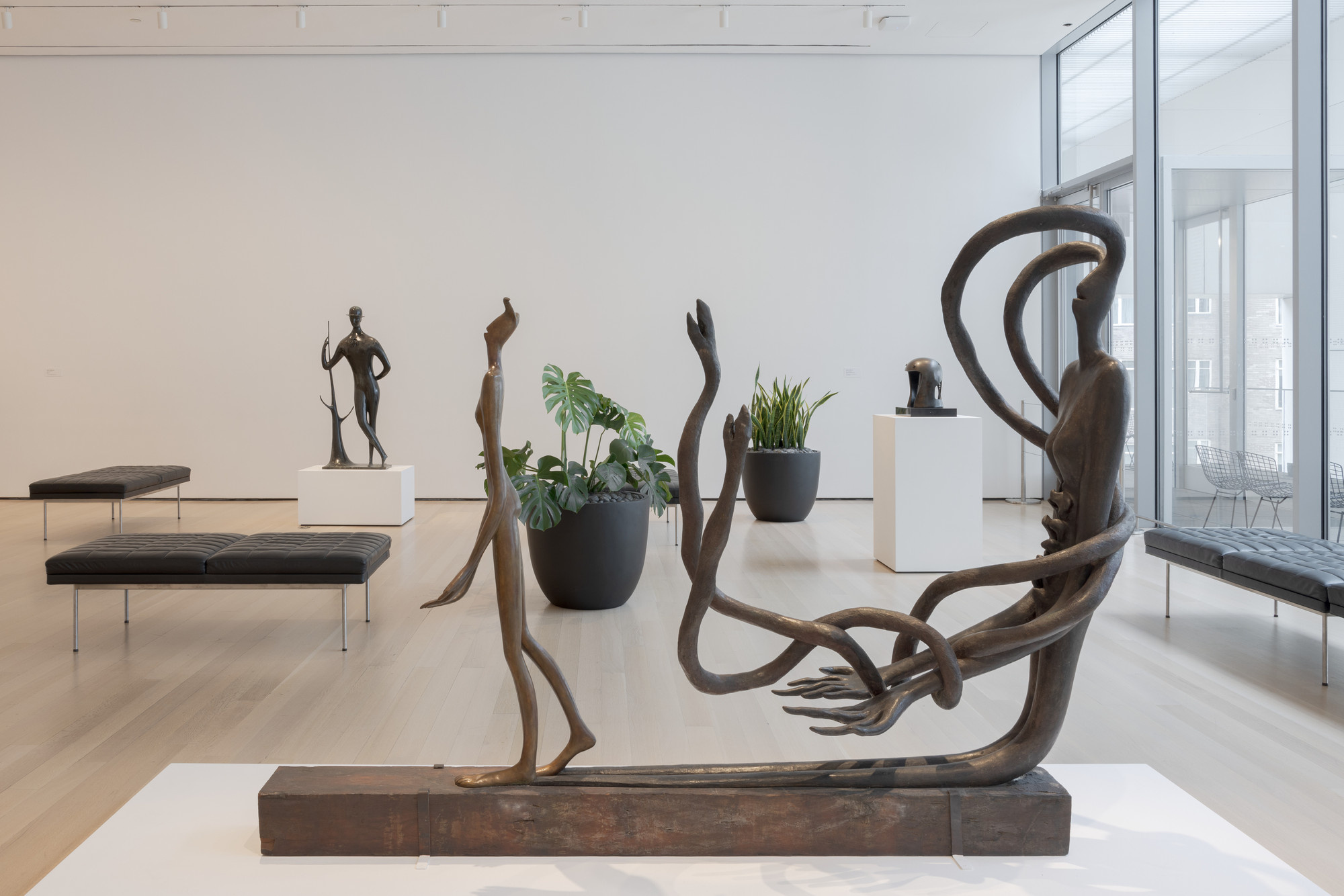 Installation view of the gallery "Six Sculptures" in the exhibition ...
