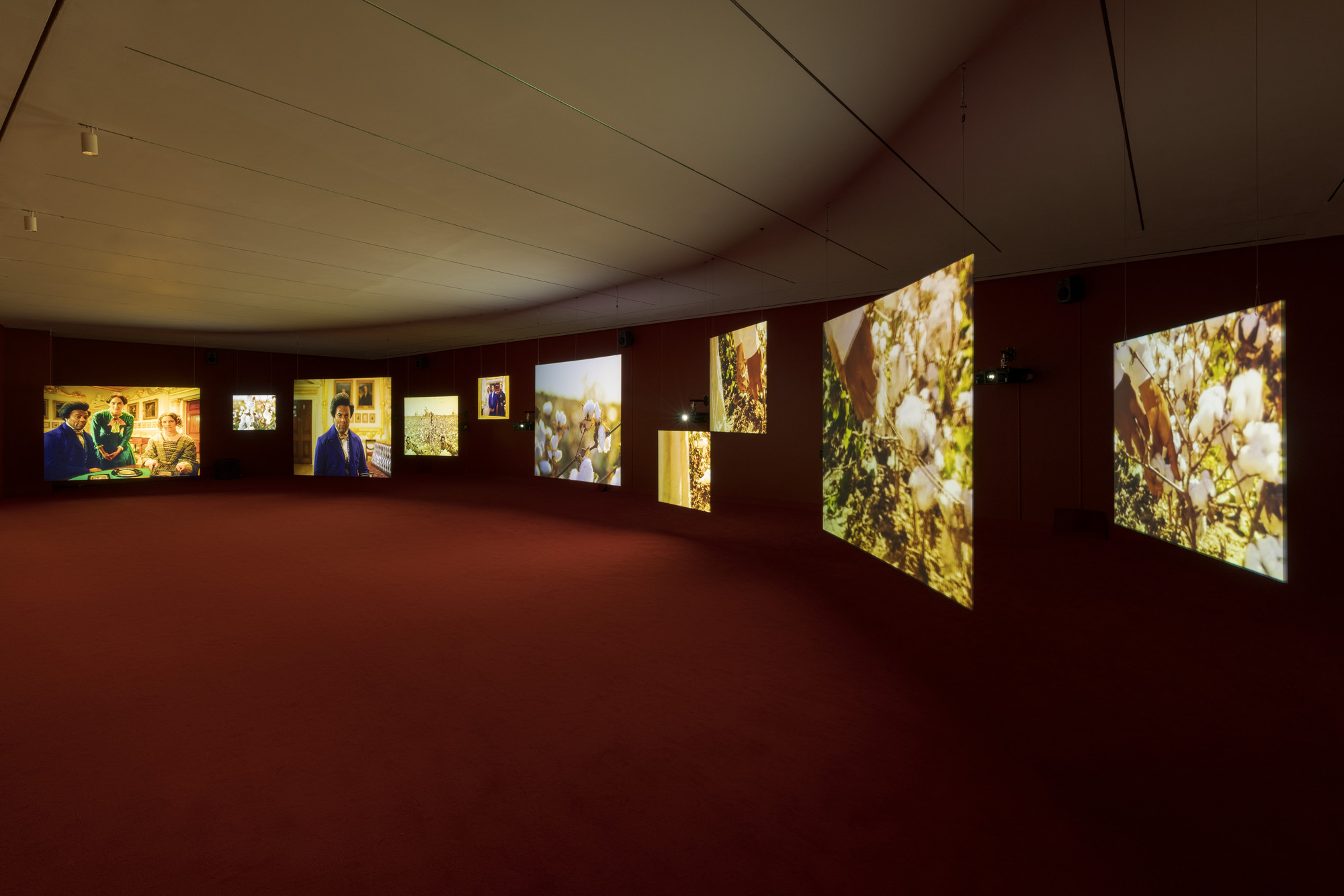 Installation view of the exhibition “Isaac Julien: Lessons of the Hour ...