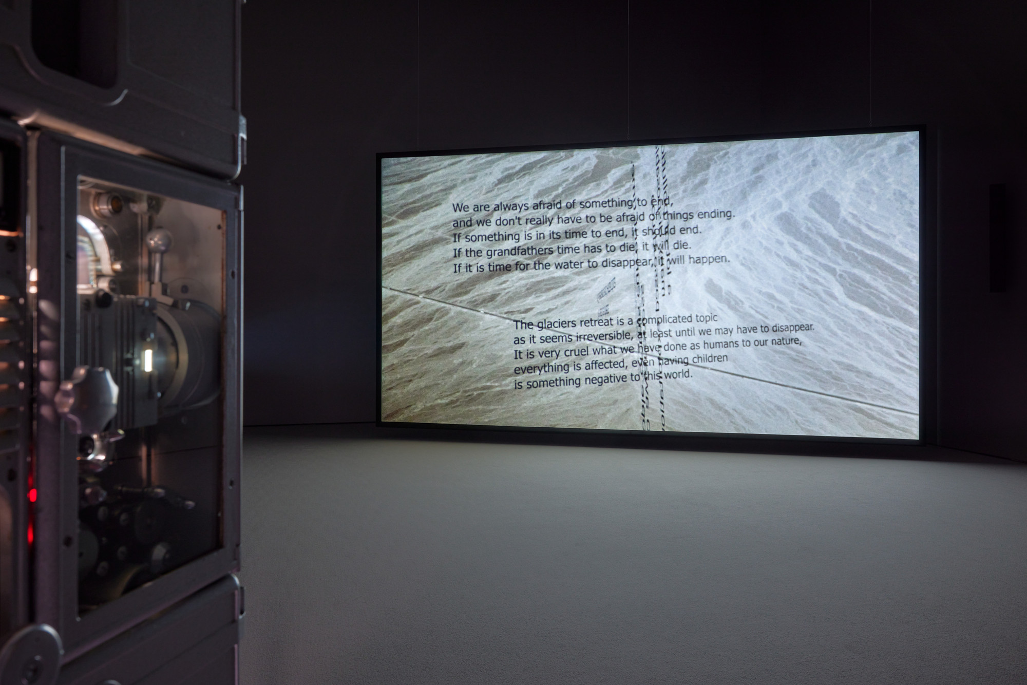 Installation view of the gallery "Rosa Barba’s Aggregate States of ...