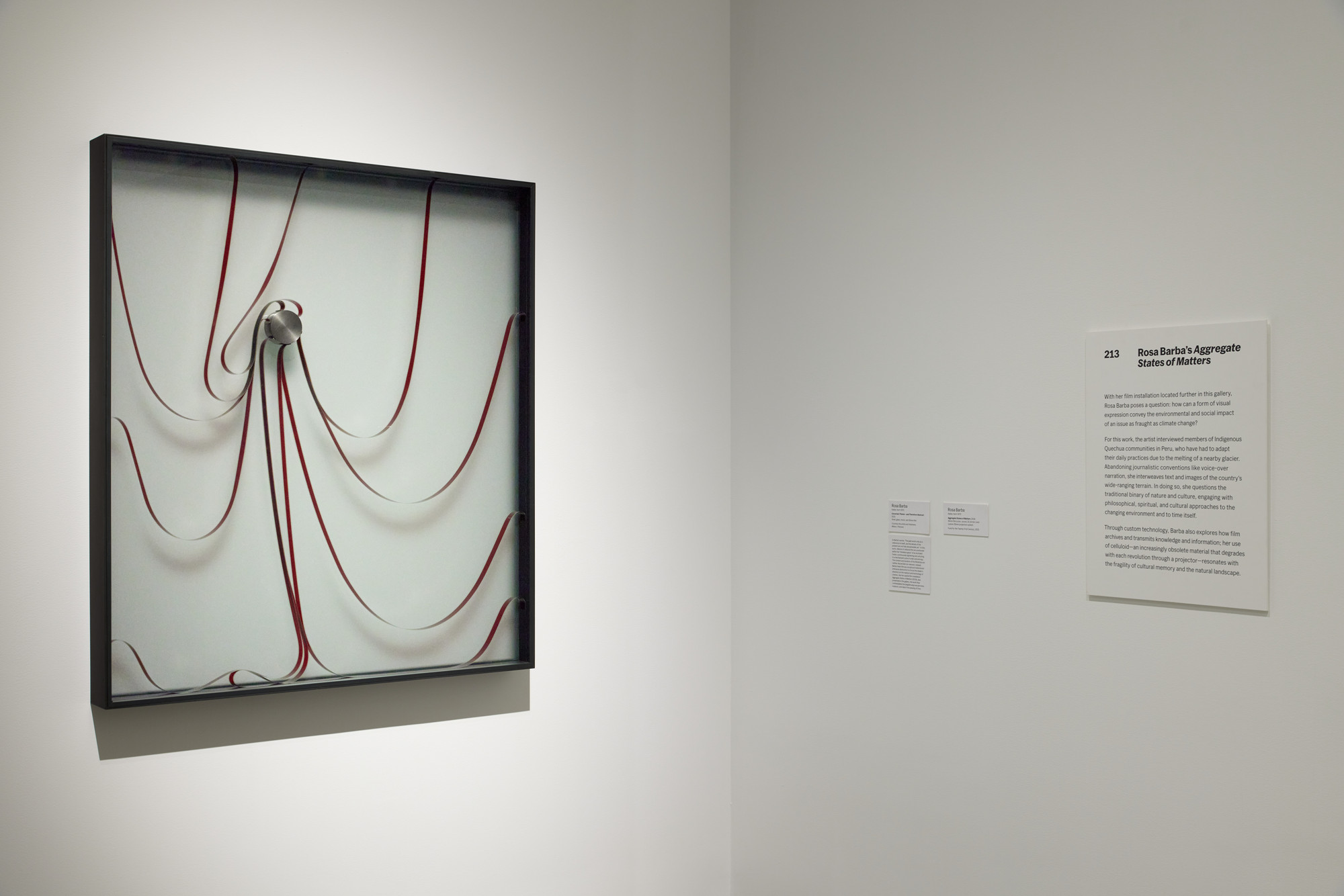 Installation view of the gallery "Rosa Barba’s Aggregate States of ...