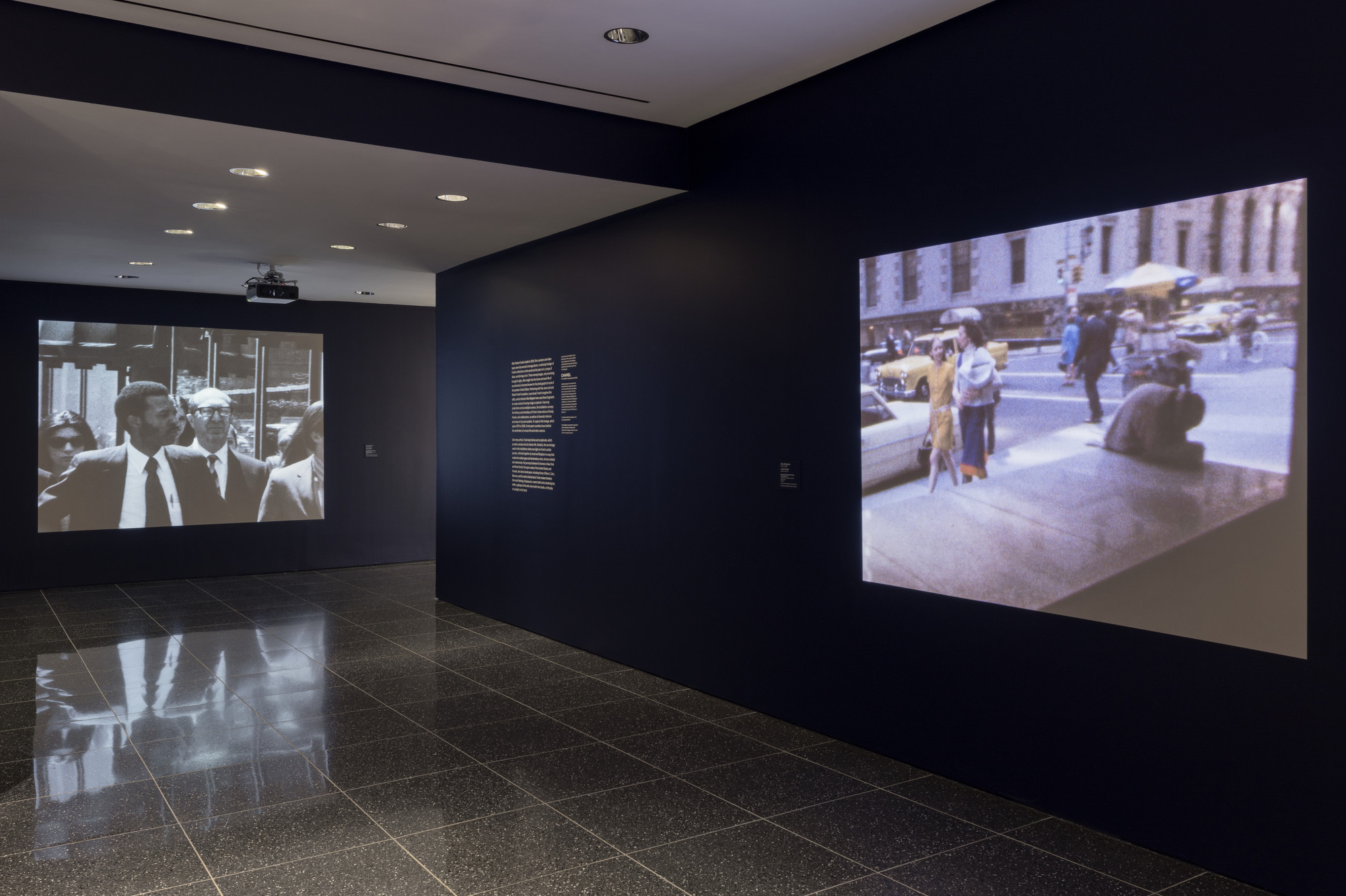 Installation view of the exhibition “Robert Frank's Scrapbook Footage ...