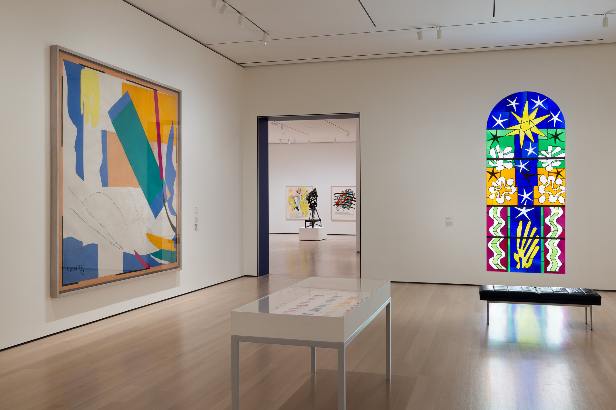 Installation view of the gallery "Matisse’s Cut-Outs: A Celebration" in ...