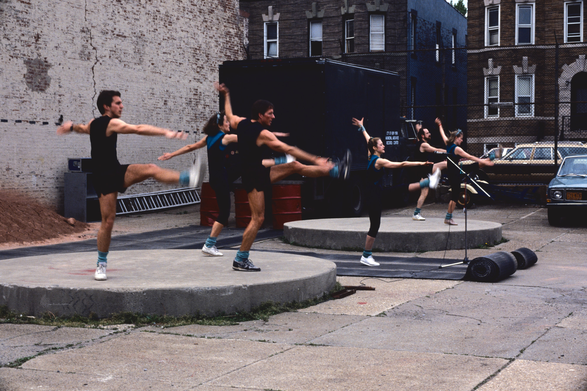 Installation view of the performance "Body by Gumby" in the P.S. 1 ...