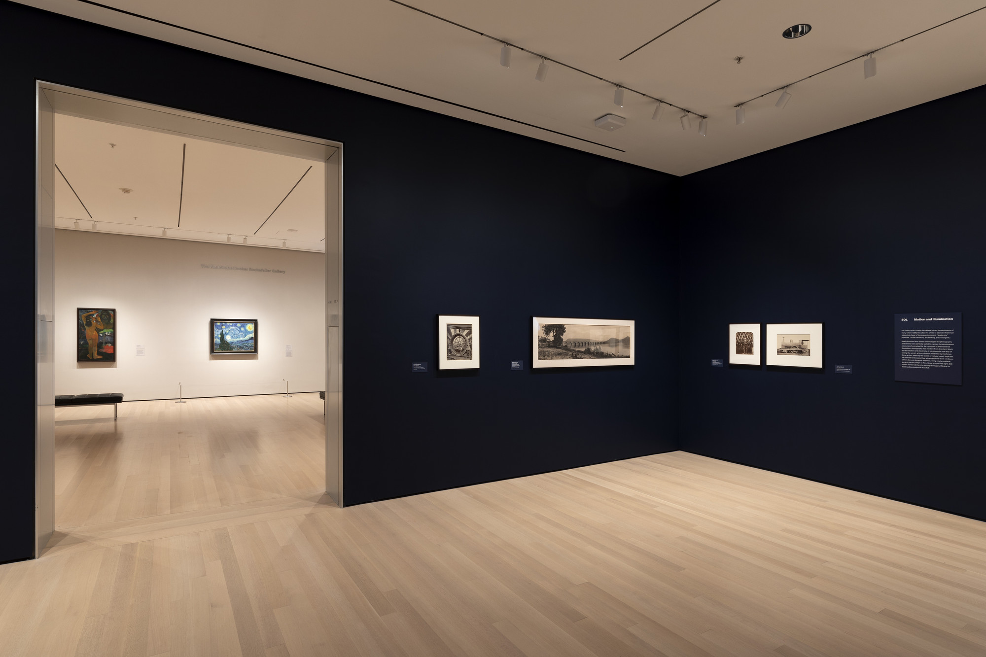 Installation view of the gallery "Motion and Illumination" in the ...