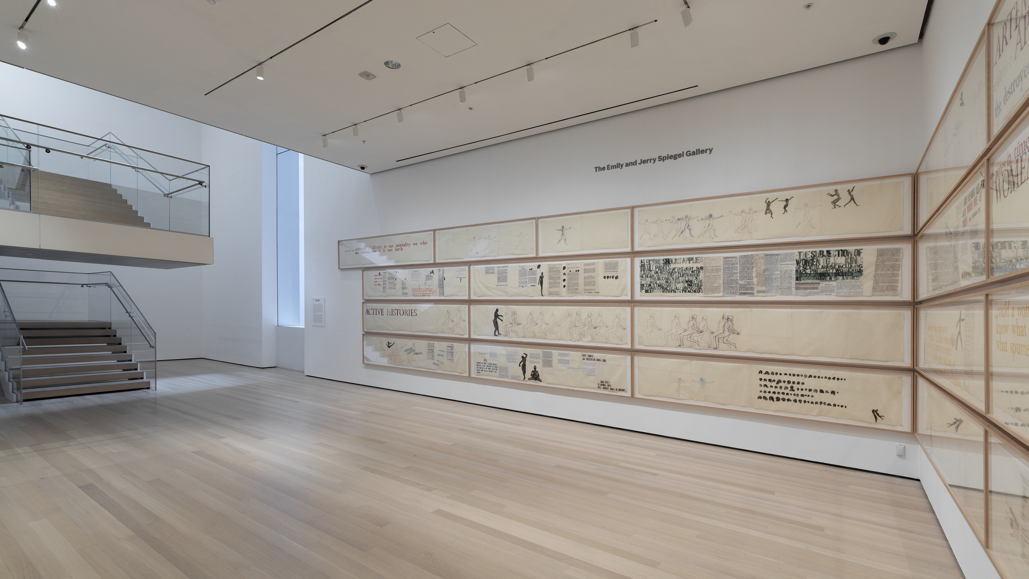 Installation view of the gallery "Nancy Spero's Notes in Time" in the ...