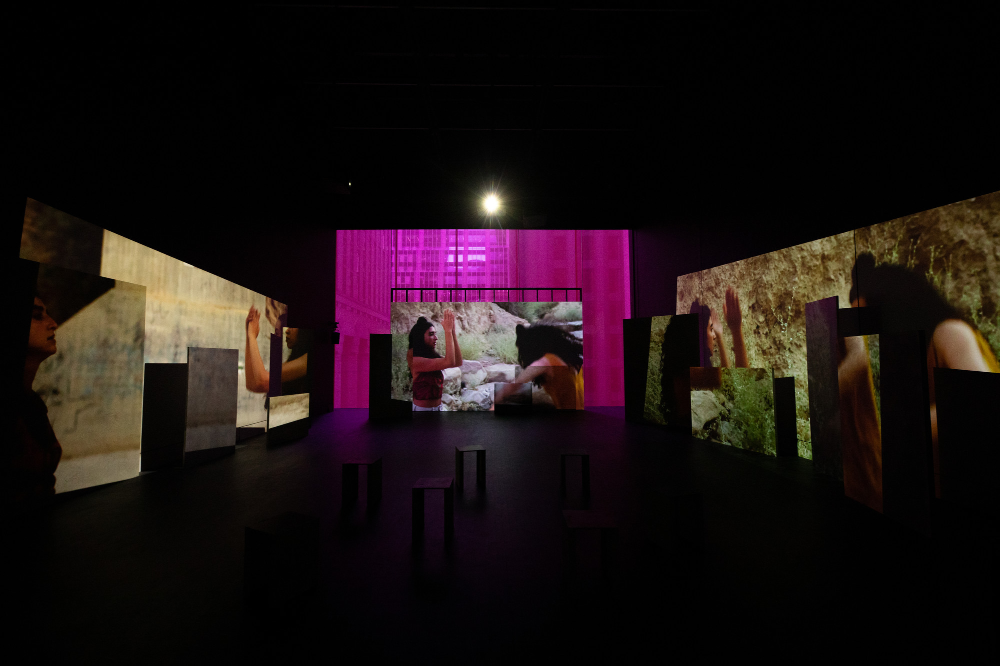 Installation view of the exhibition "Basel Abbas and Ruanne Abou-Rahme ...