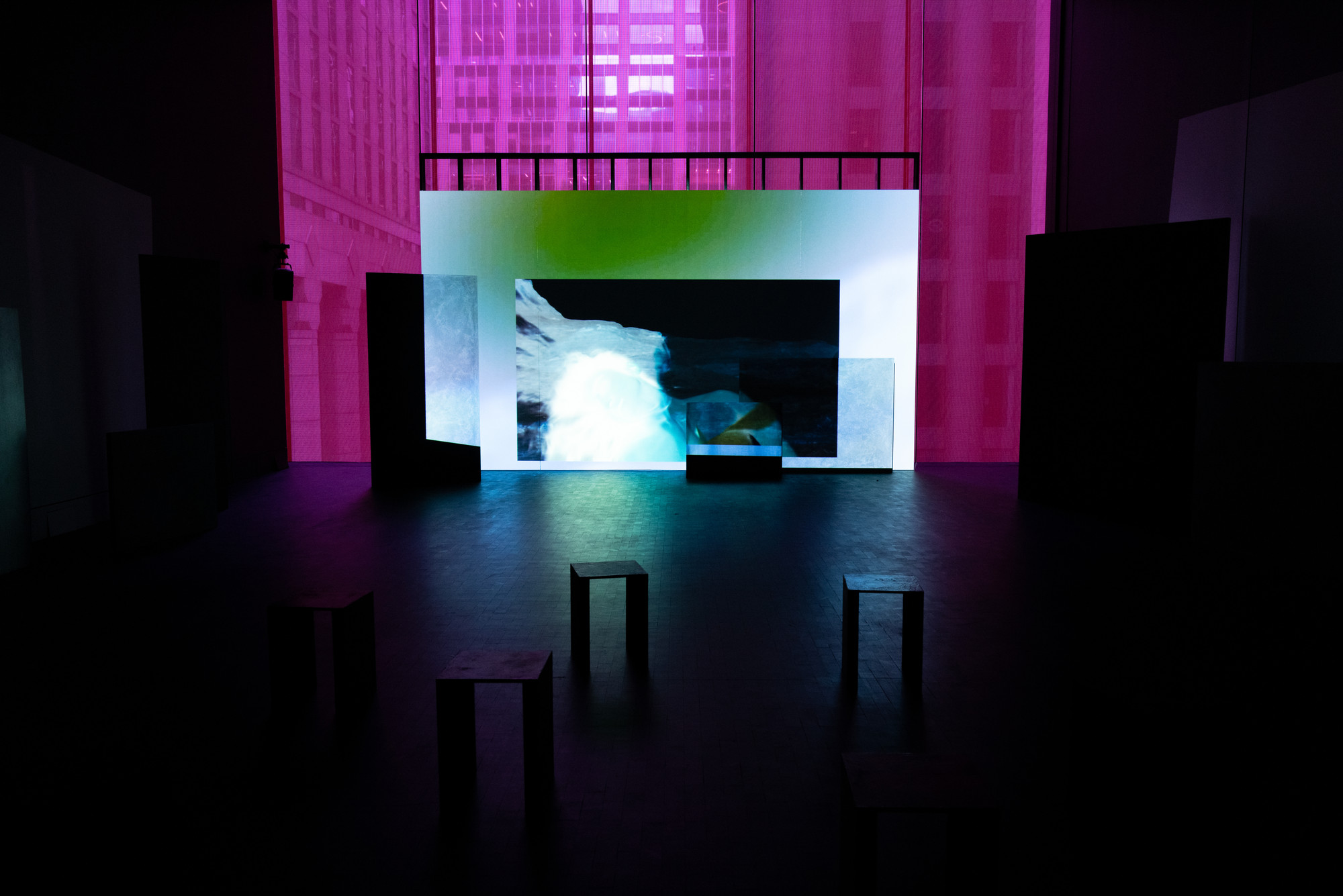 Installation view of the exhibition "Basel Abbas and Ruanne Abou-Rahme ...