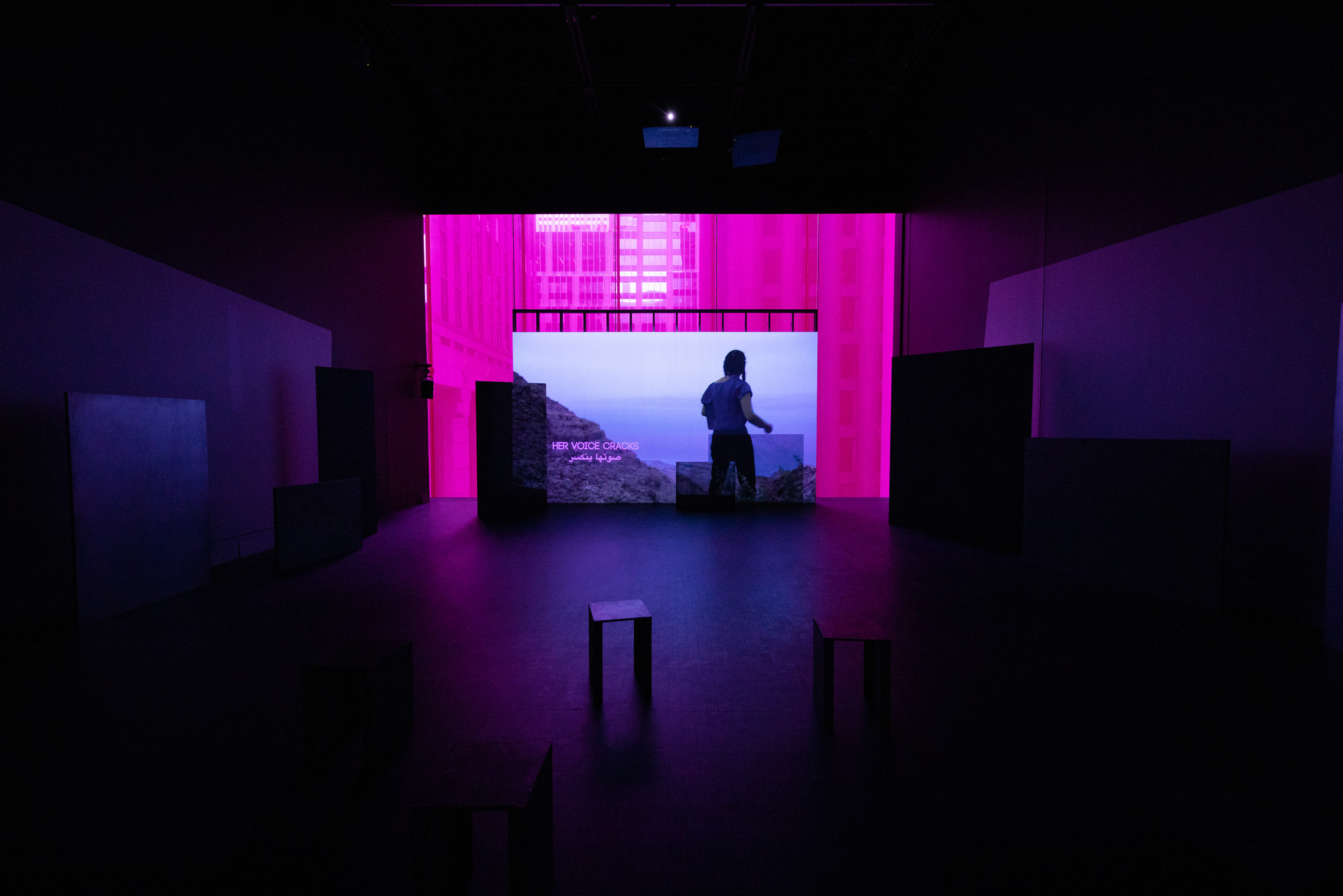 Installation view of the exhibition "Basel Abbas and Ruanne Abou-Rahme ...