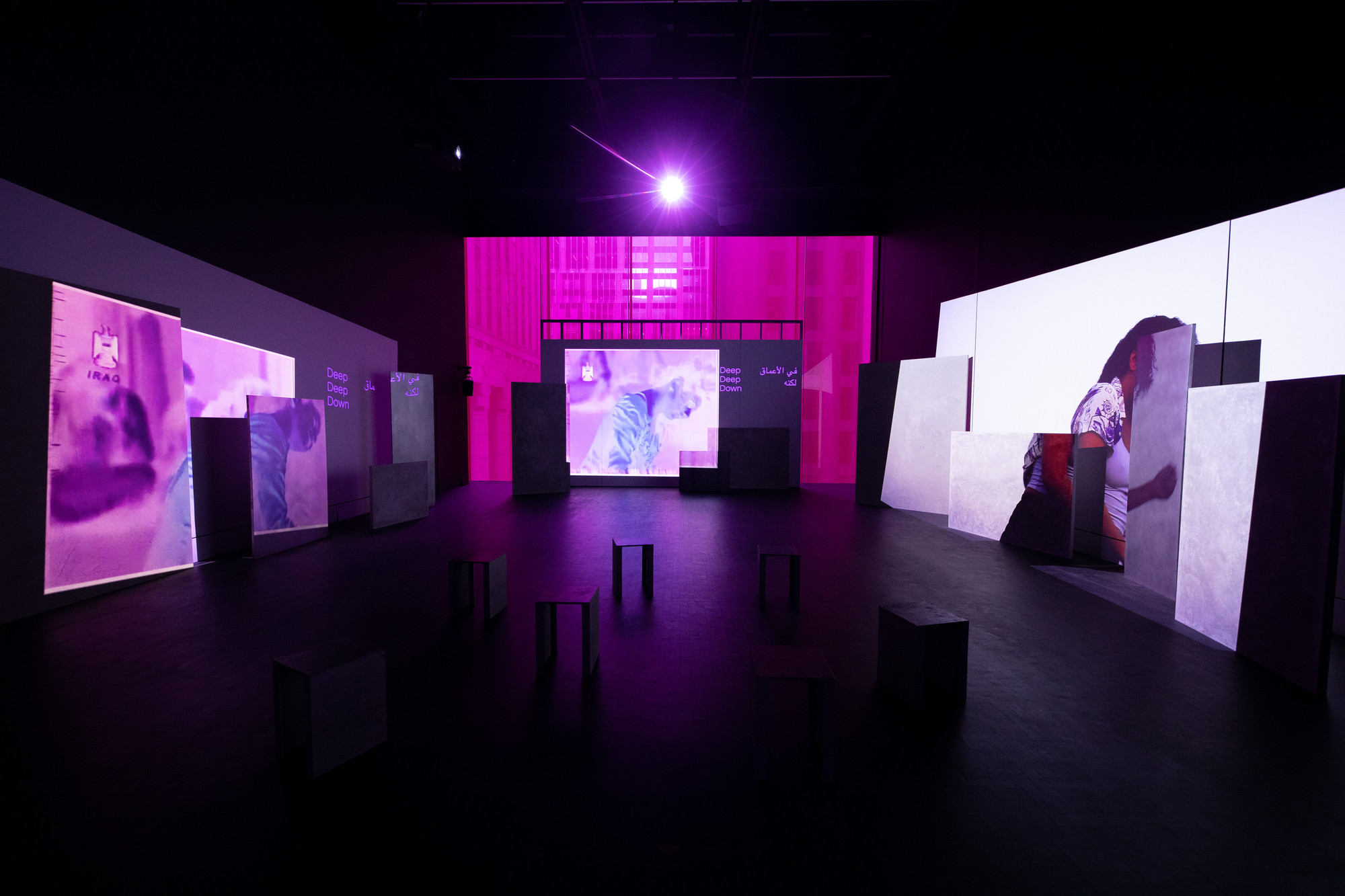 Installation view of the exhibition "Basel Abbas and Ruanne Abou-Rahme ...