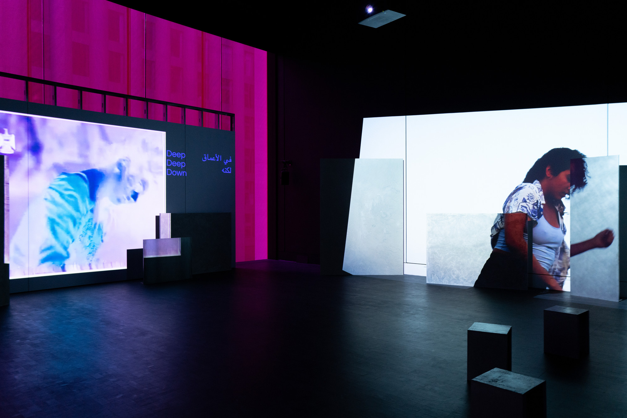 Installation view of the exhibition "Basel Abbas and Ruanne Abou-Rahme ...