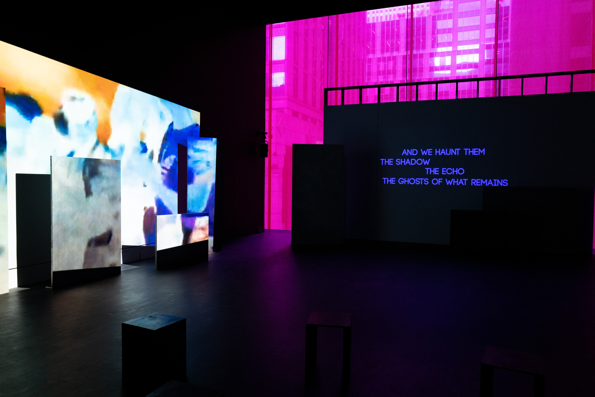 Installation view of the exhibition "Basel Abbas and Ruanne Abou-Rahme ...