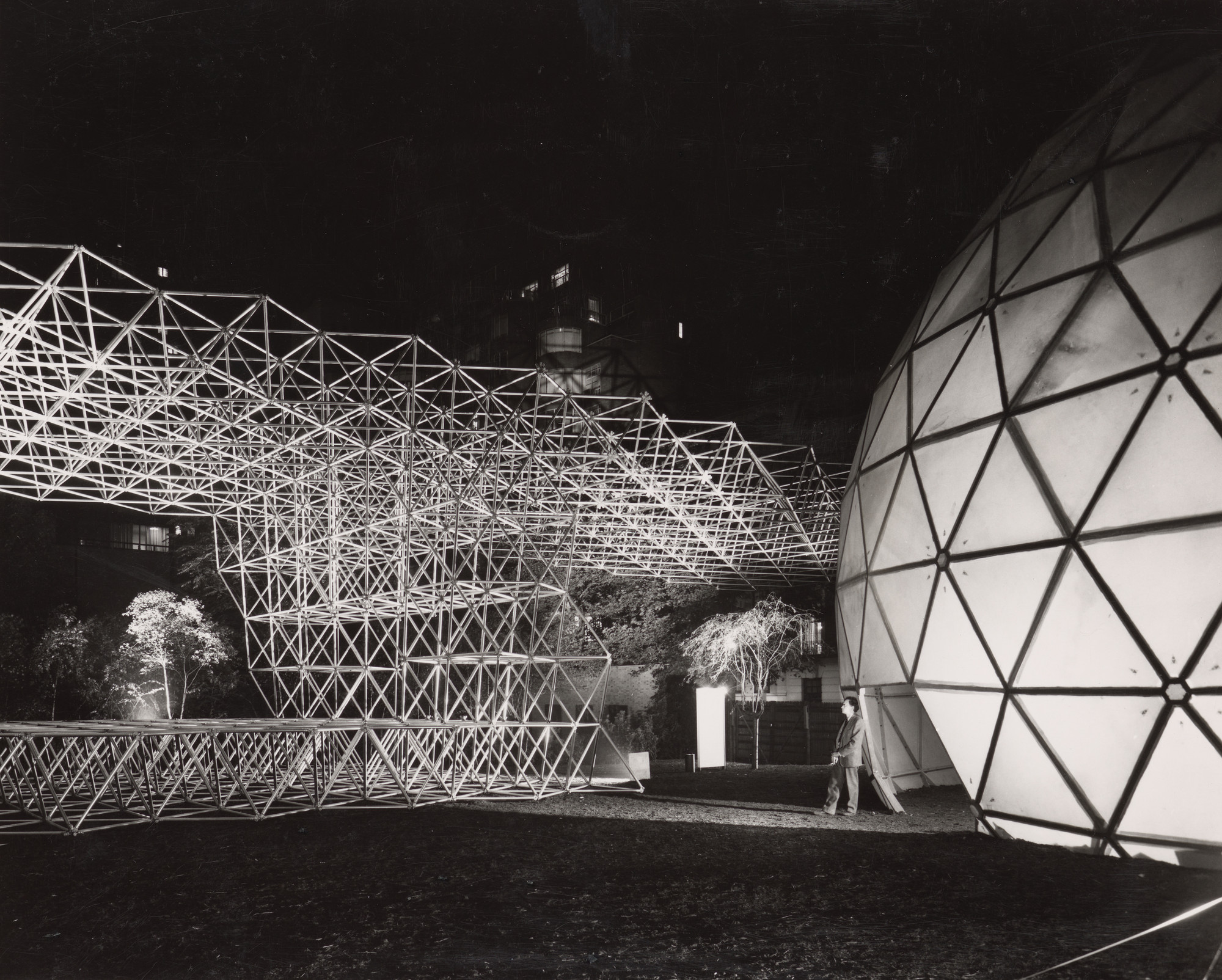 Installation view of the exhibition "Three Structures by Buckminster ...