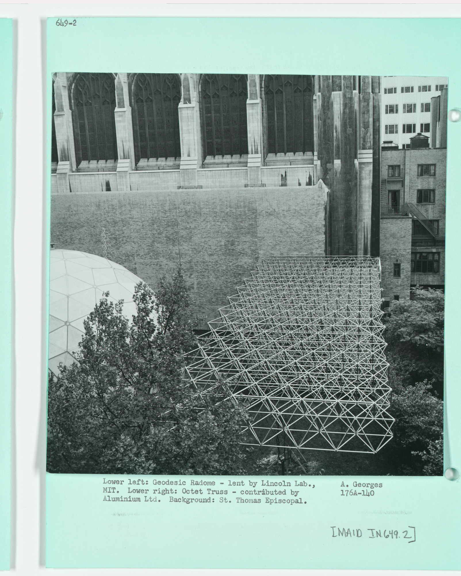 Installation view of the exhibition "Three Structures by Buckminster ...