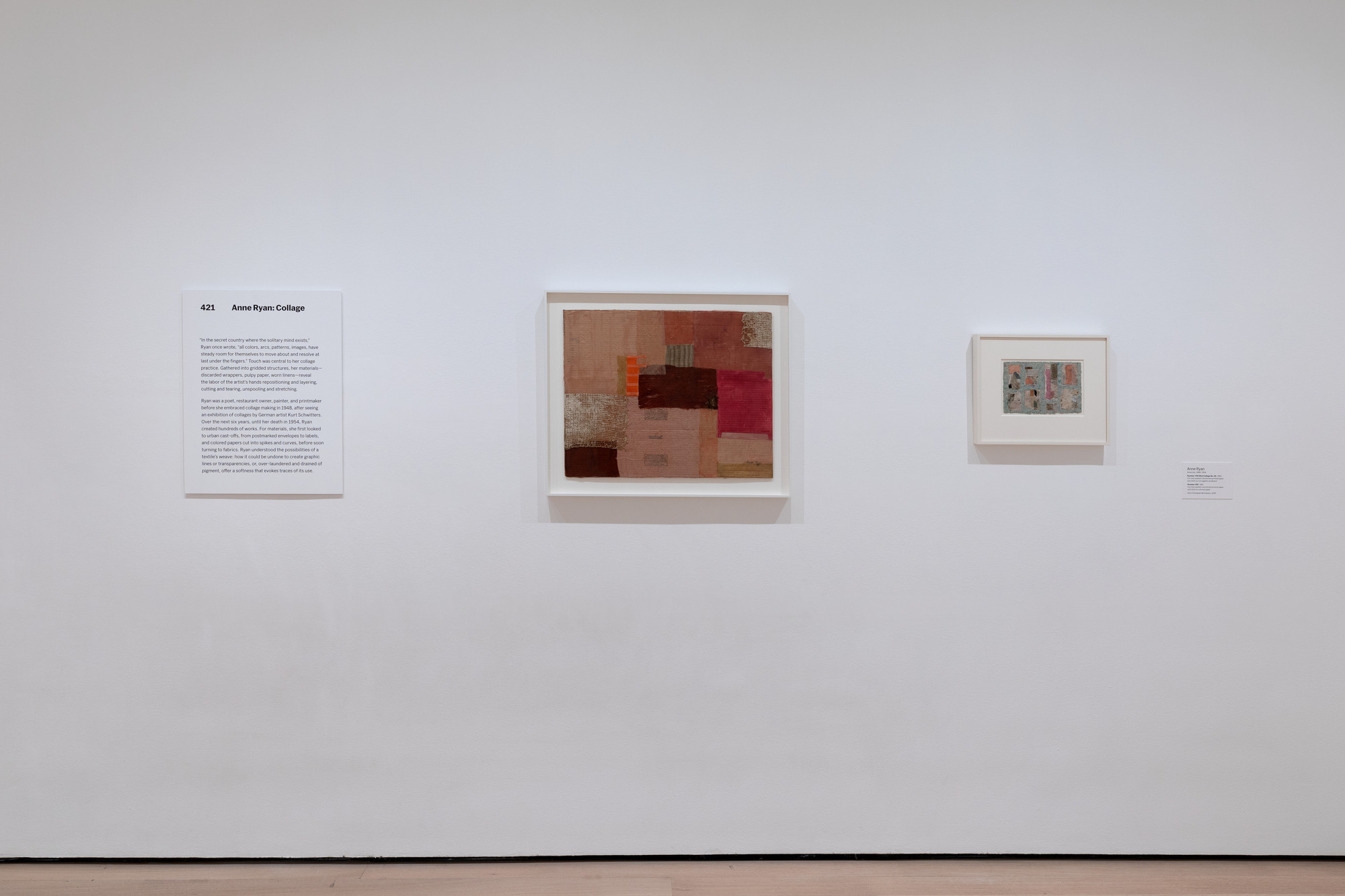 Installation view of the gallery "Anne Ryan: Collage" in the exhibition ...