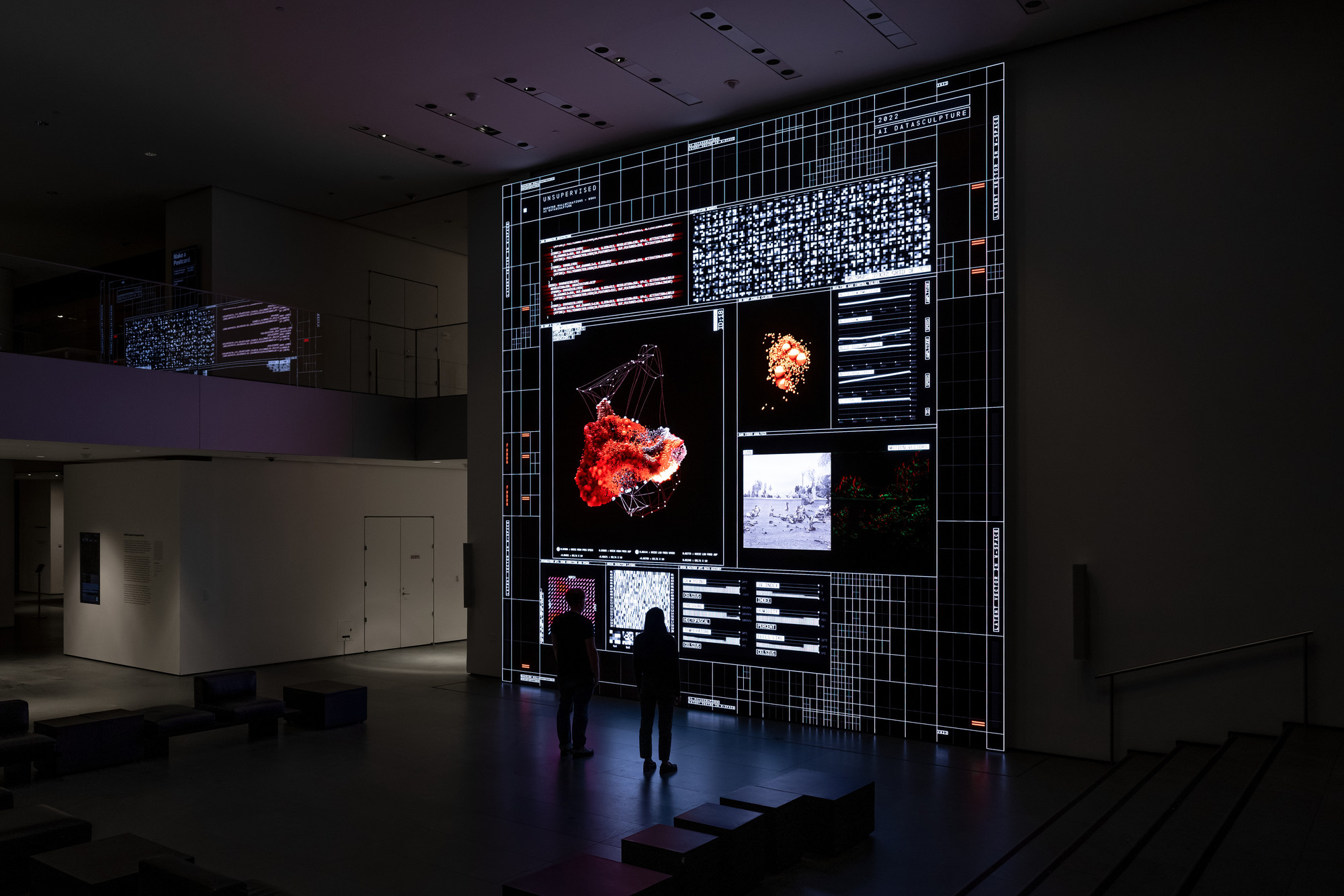 Installation view of the exhibition "Refik Anadol: Unsupervised" | MoMA